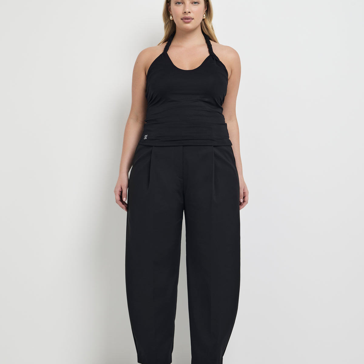 Poppy Pant Black | Tapered Leg Pant | SHEIKE