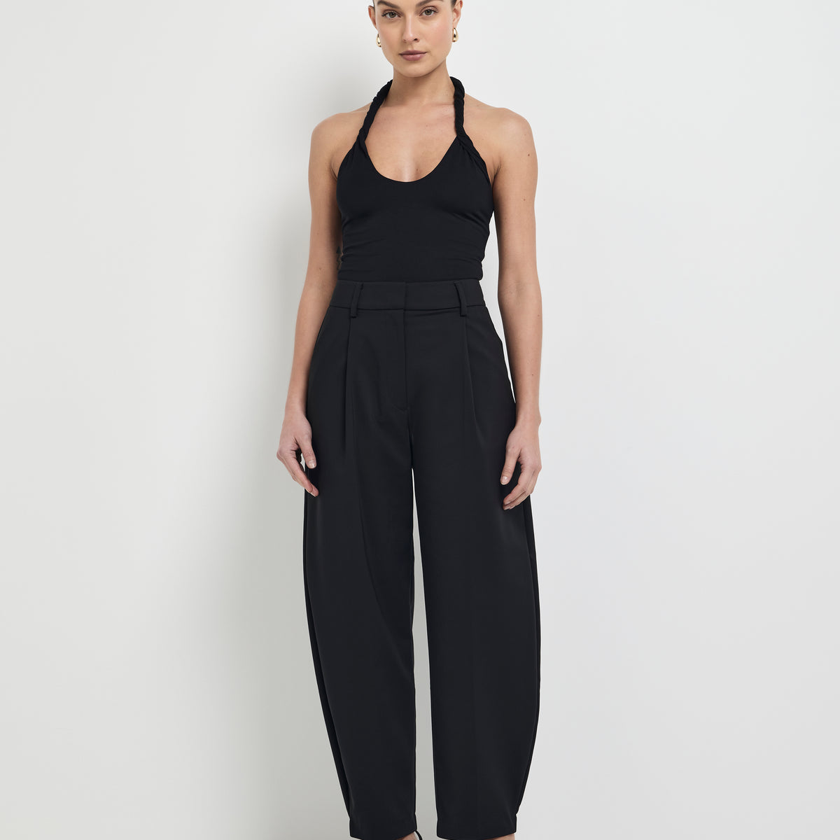 Poppy Pant Black | Tapered Leg Pant | SHEIKE
