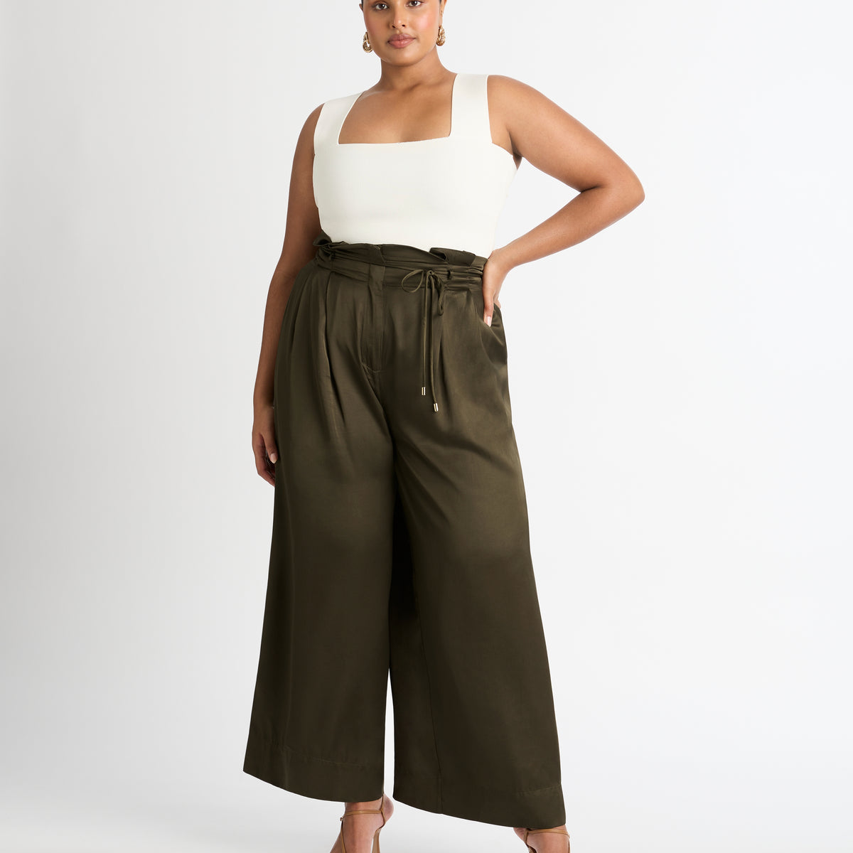 Amalfi Knit Top White | Knit Cami Top | SHEIKE