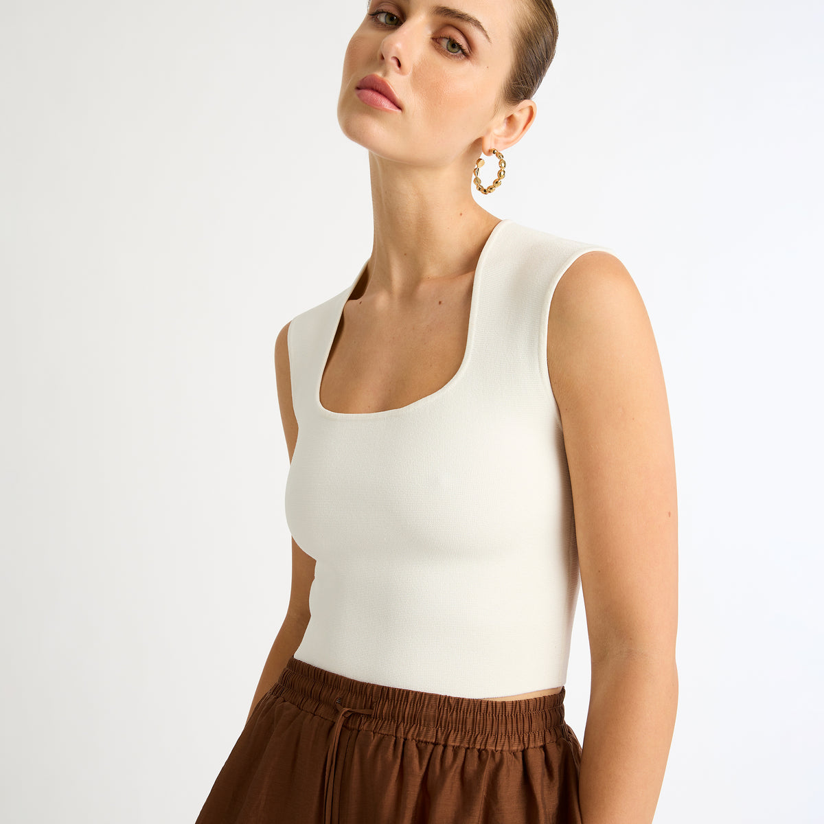 Santorini Top Ivory | Knit Tops | SHEIKE