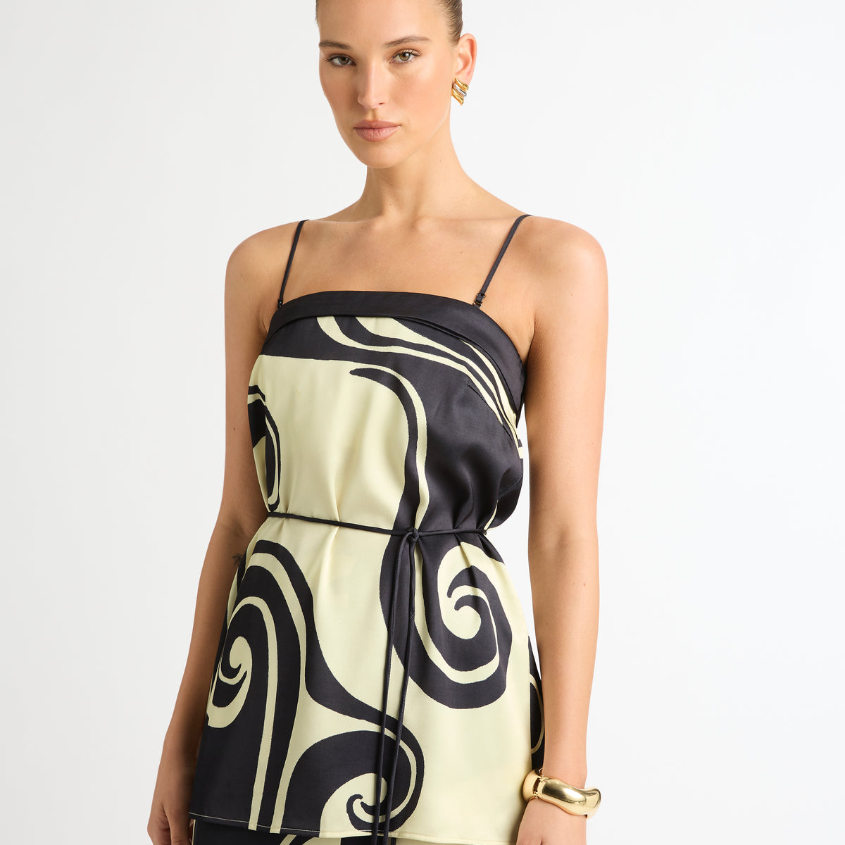 Oceanic Swirl Top Print | Strapless Top | SHEIKE