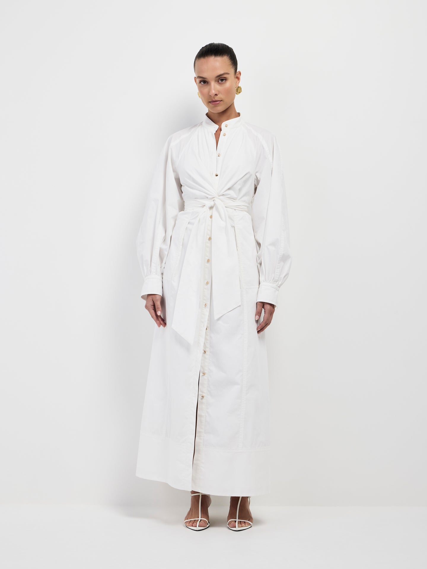 Dana Maxi Dress White | Cotton Maxi Dress | SHEIKE