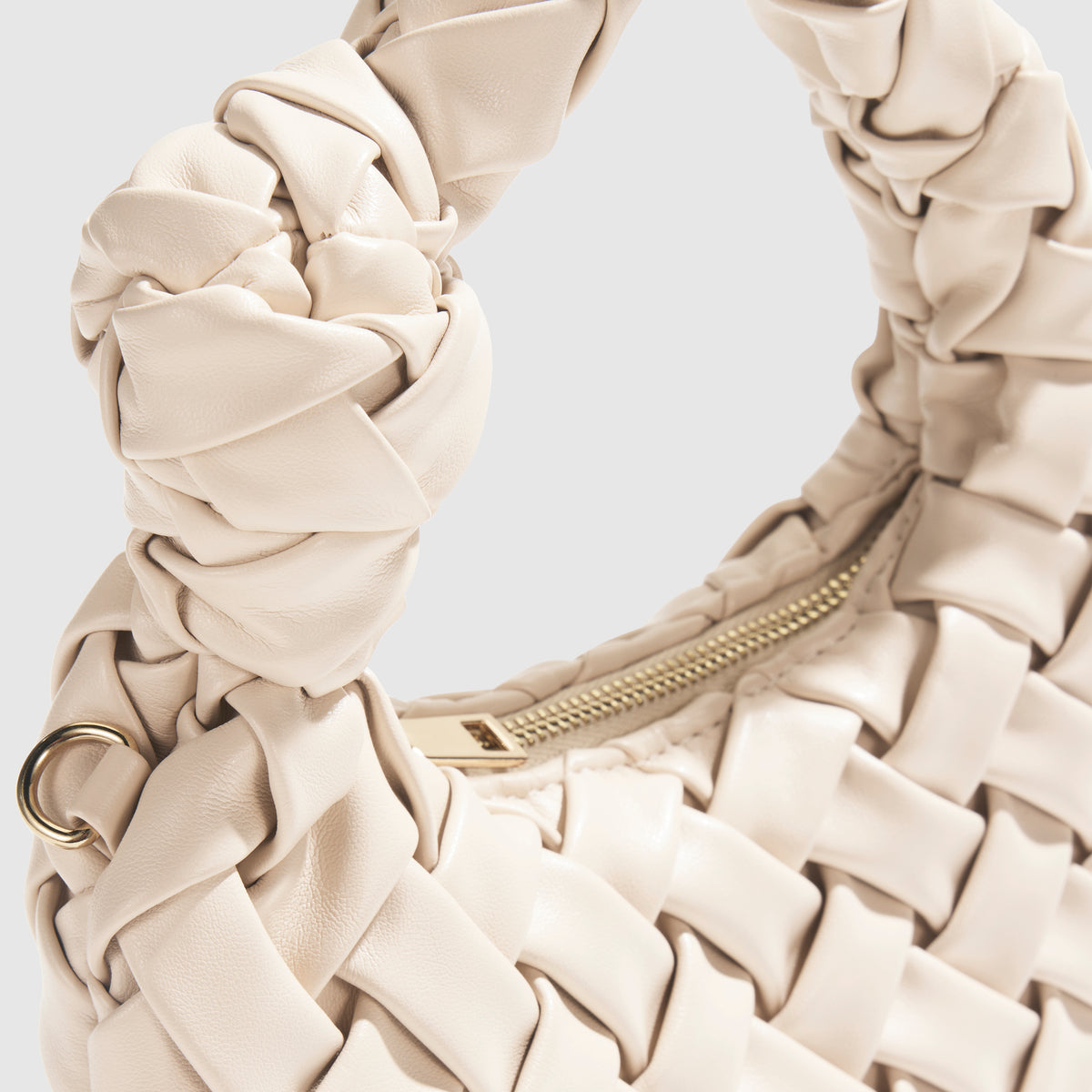 Jinnifer Bag Ecru | Woven PU Bag | SHEIKE