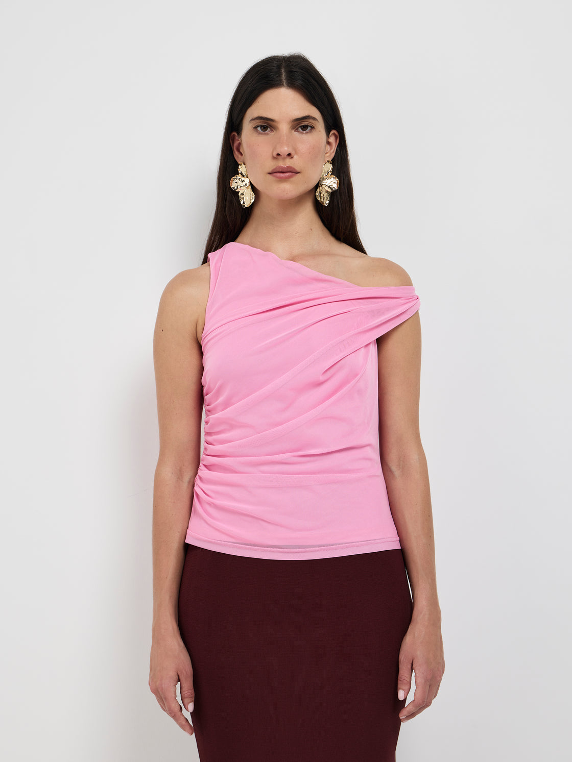 Angelic Mesh Top Pink | Off Shoulder Top | SHEIKE