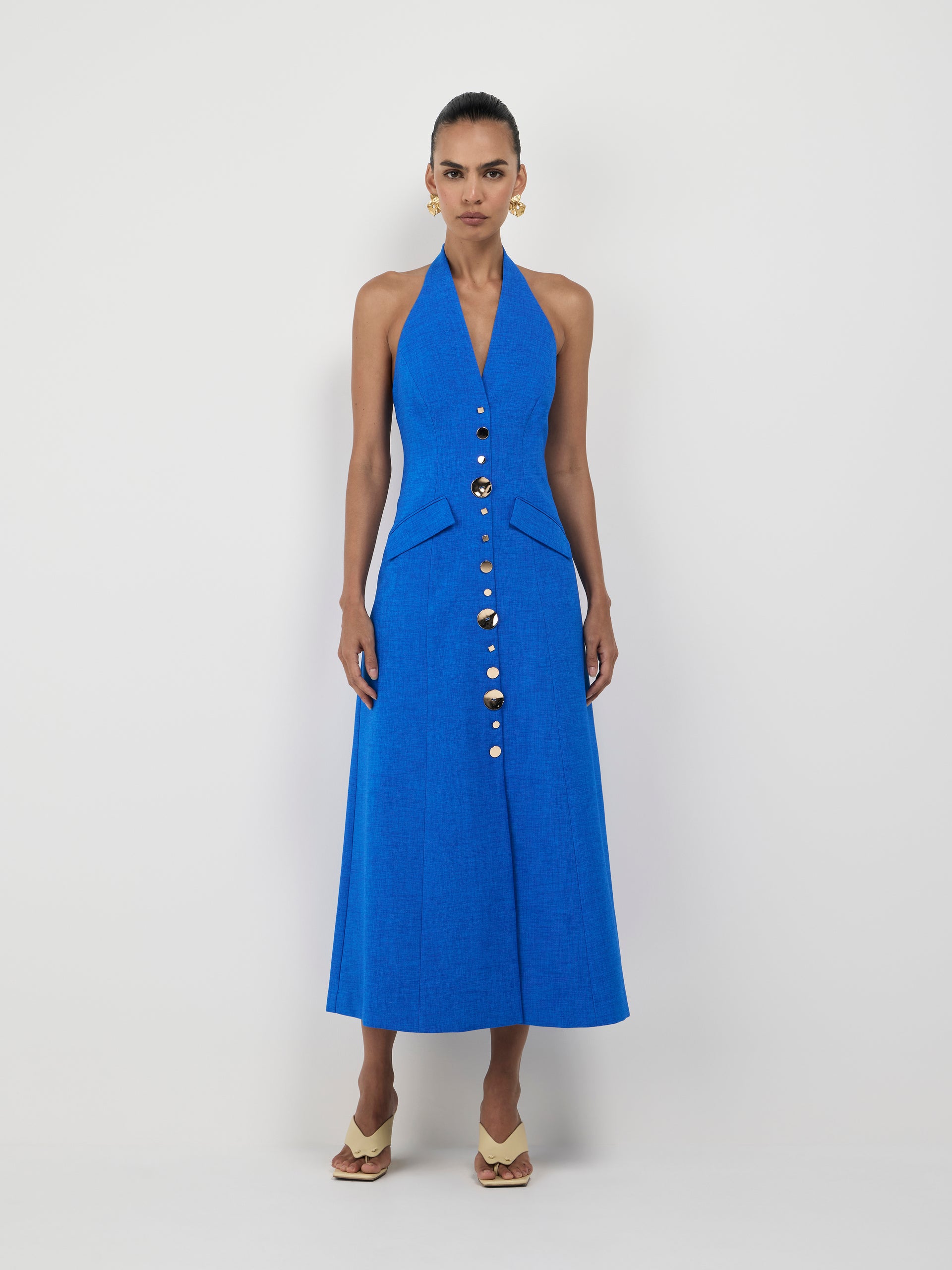 Shai Maxi Dress Cobalt | Halter Neck Maxi Dress | SHEIKE