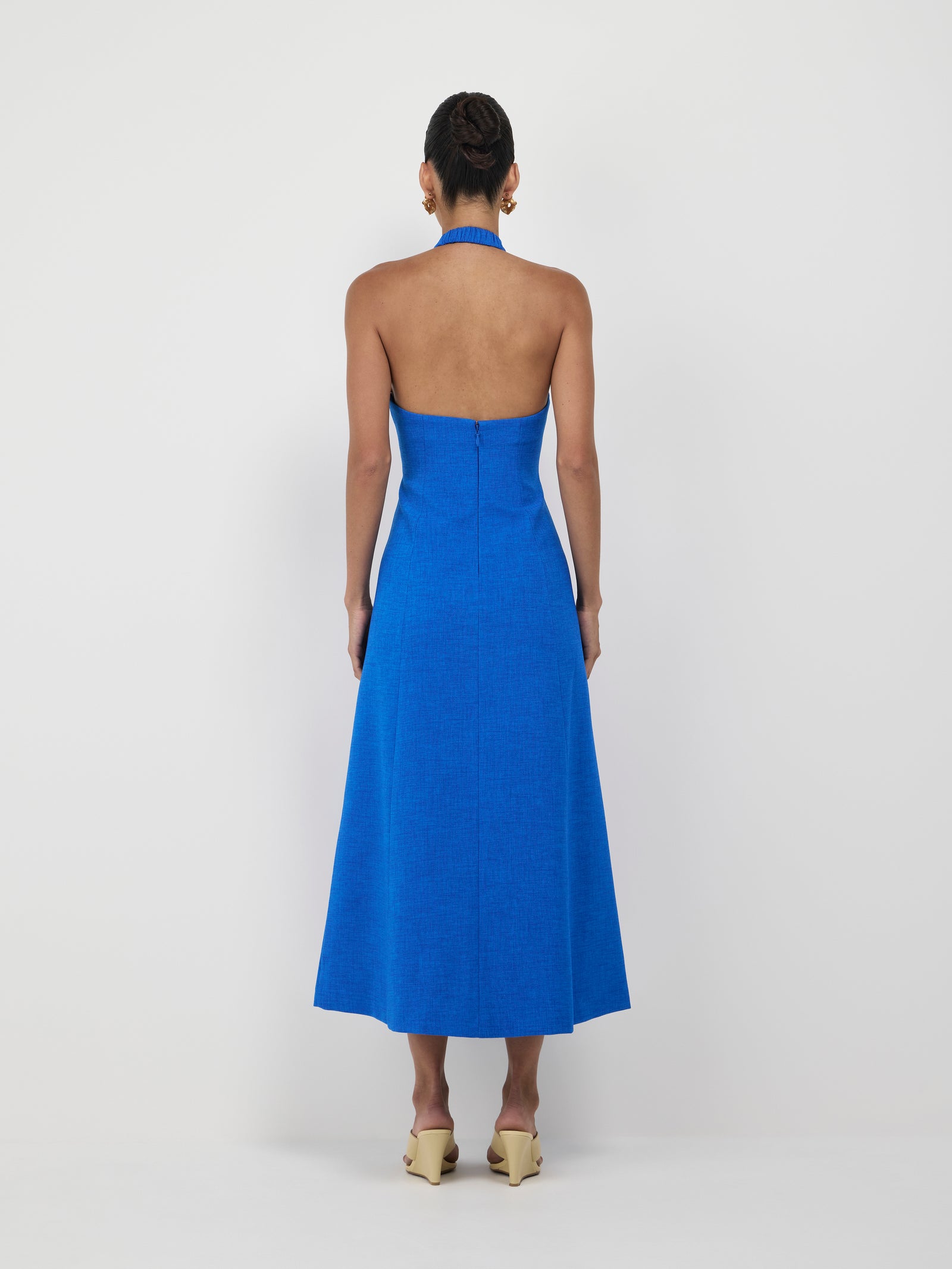 Shai Maxi Dress Cobalt | Halter Neck Maxi Dress | SHEIKE