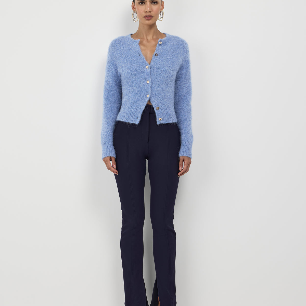 Josephine Cardigan Periwinkle | Alpaca Blend Cardi | SHEIKE