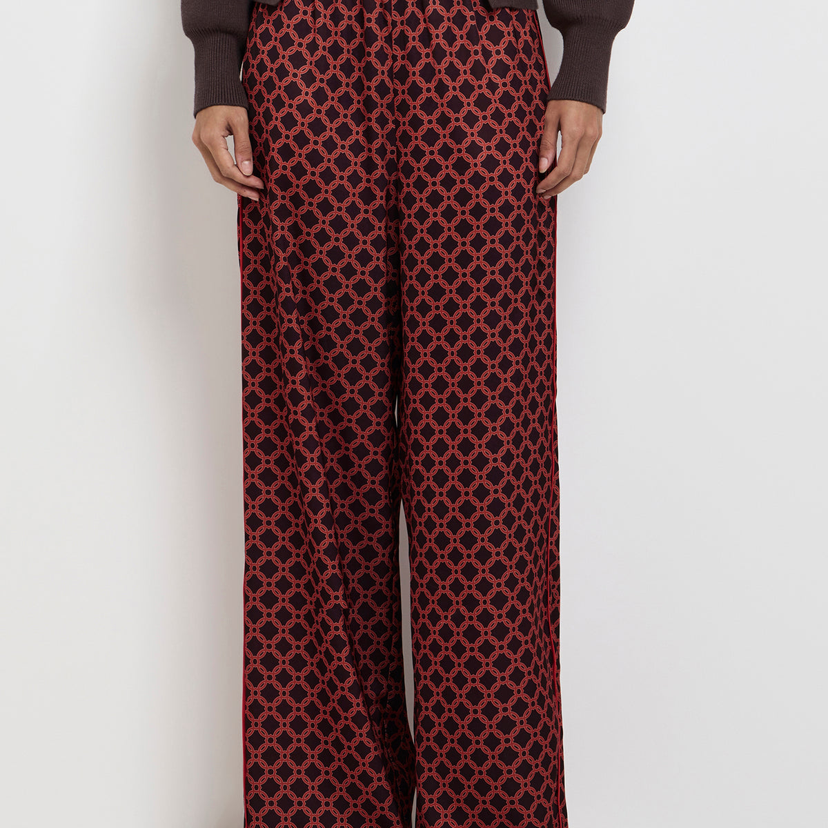 Remi Pant Geo Print | Satin Wide Leg Pant | SHEIKE