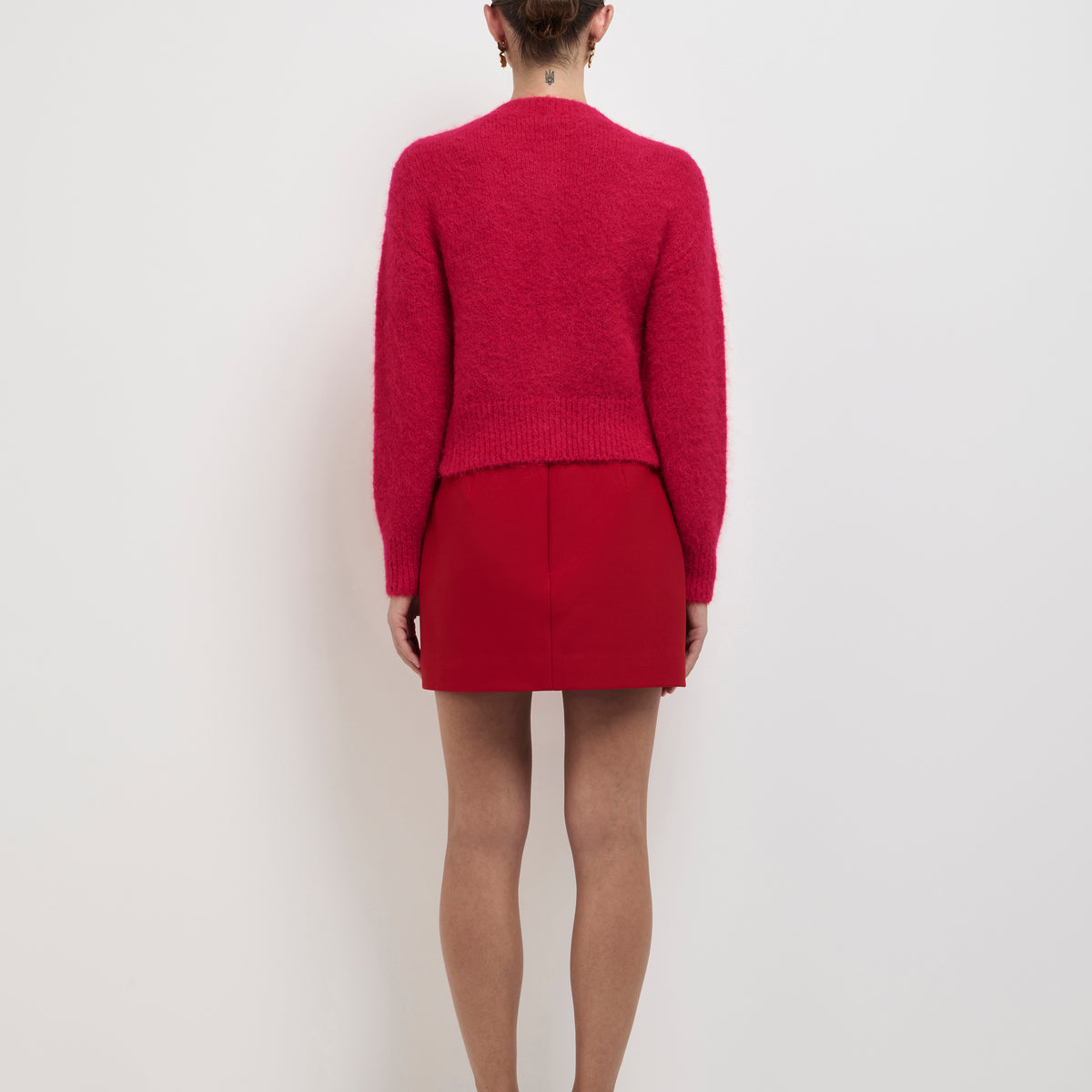 Josephine Cardigan Red | Alpaca Blend Cardi | SHEIKE