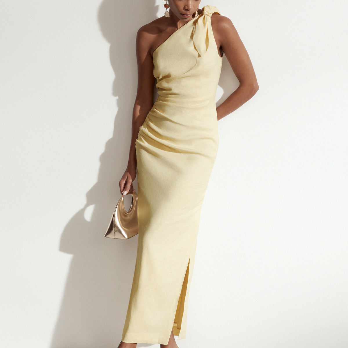 Kennedy Dress Limoncello | One Shoulder Dress | SHEIKE