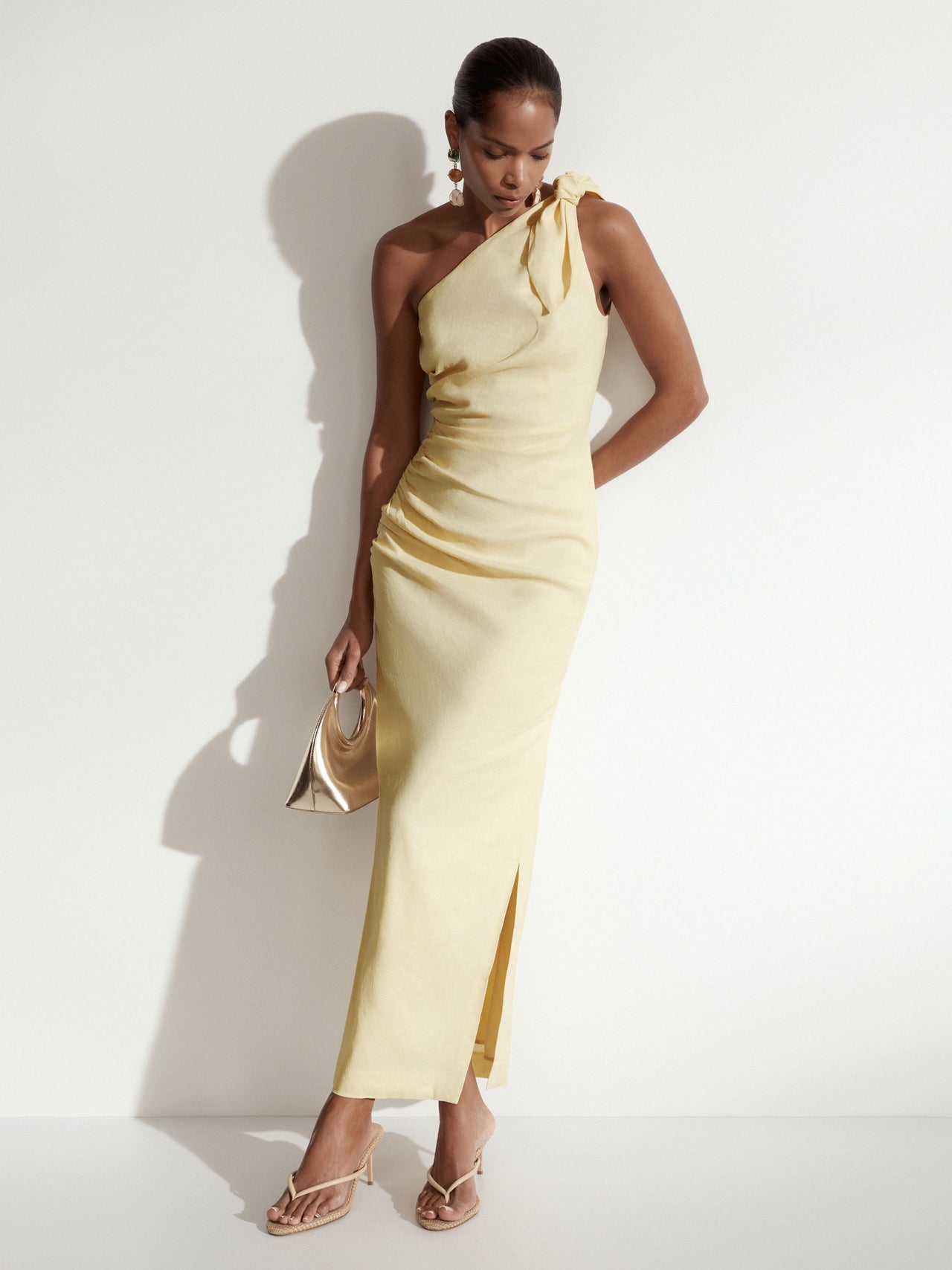 Kennedy Dress Limoncello | One Shoulder Dress | SHEIKE
