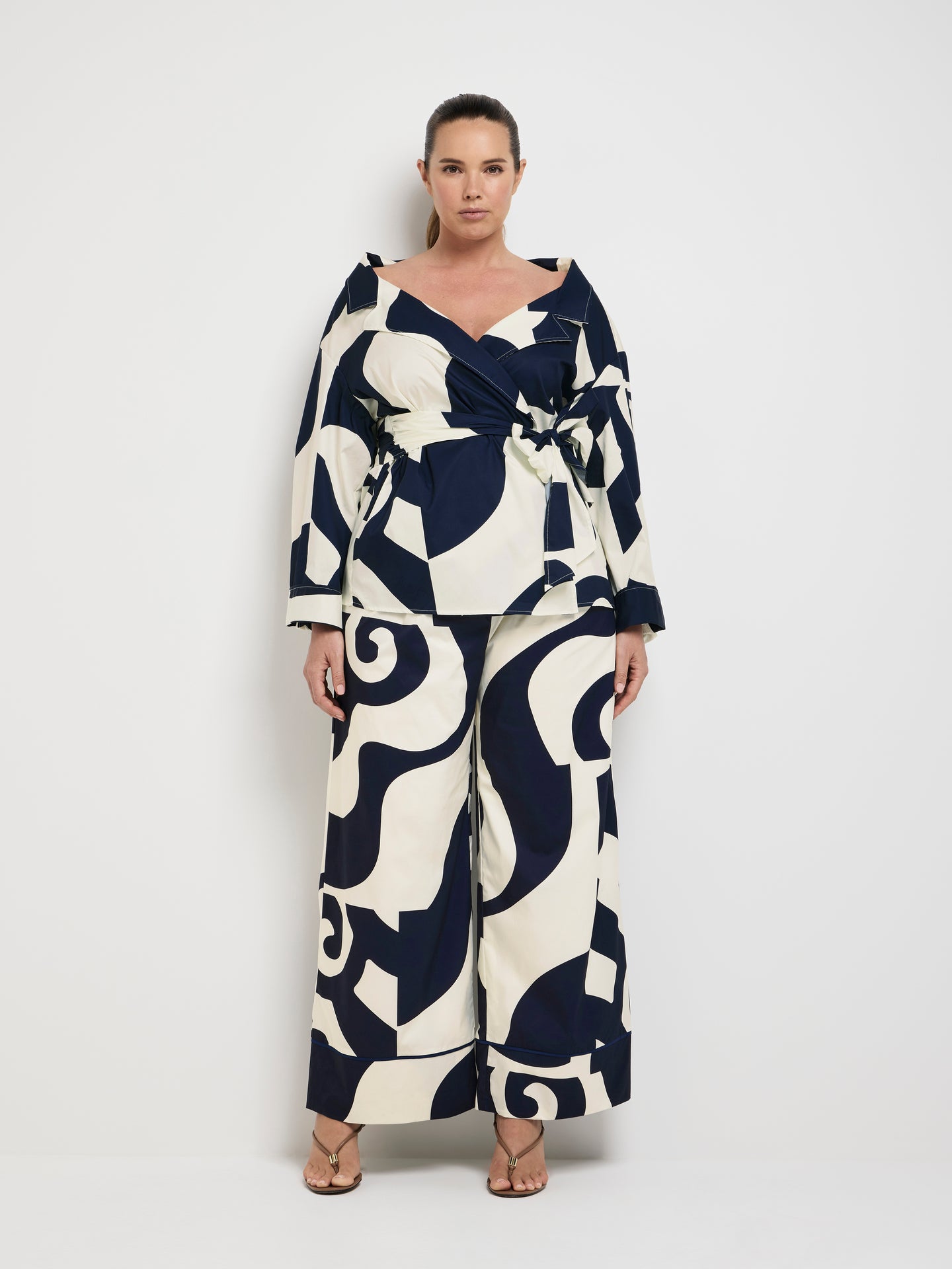 Ripple Pant Print | Wide Leg Pant | SHEIKE