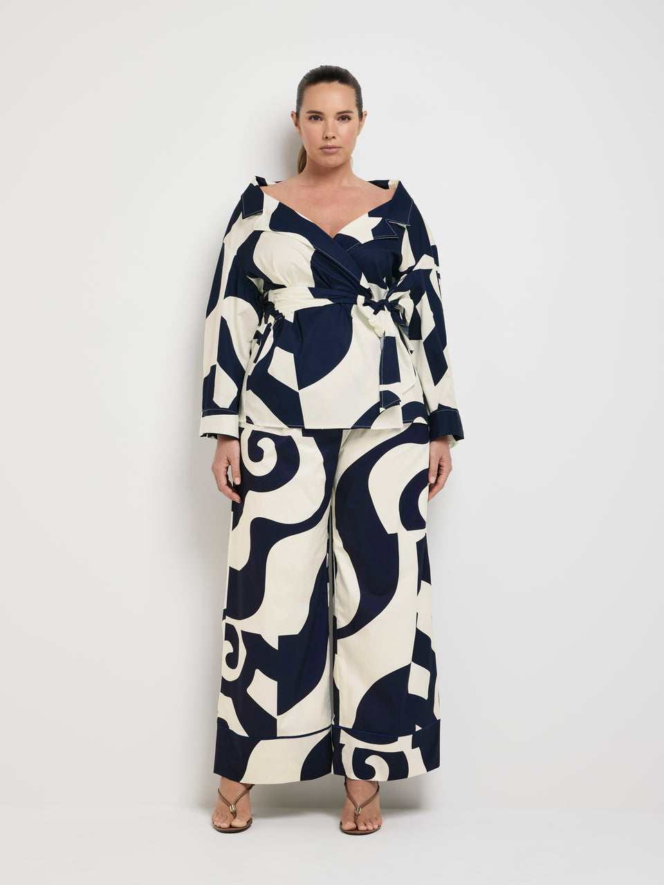 Ripple Pant Print | Wide Leg Pant | SHEIKE