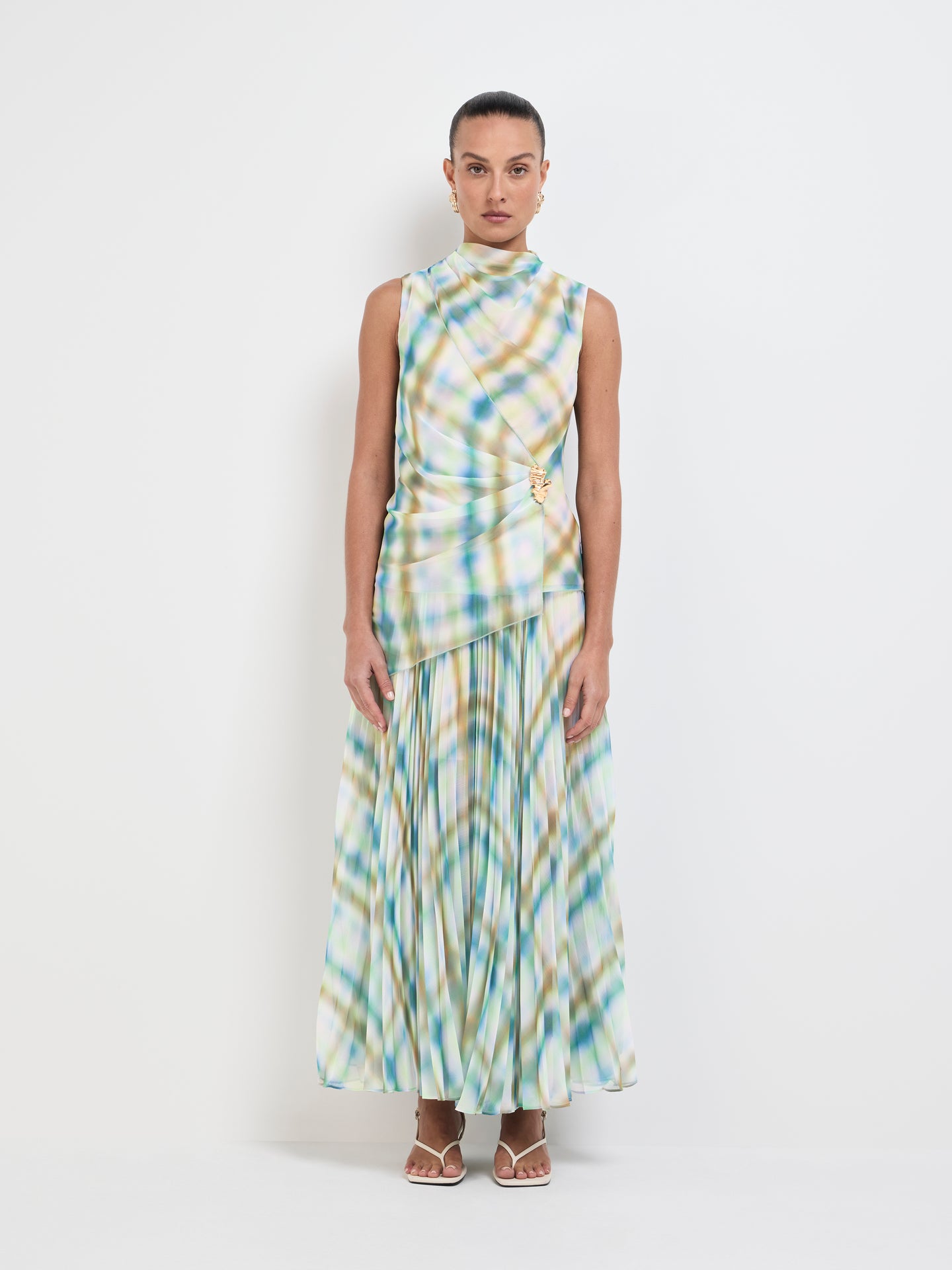 Ada Top Check | High Neck Blouse | SHEIKE