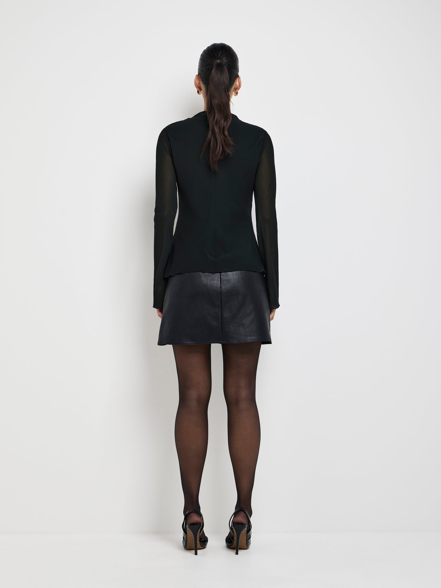 Mara Top Black | High Neck Blouse | SHEIKE