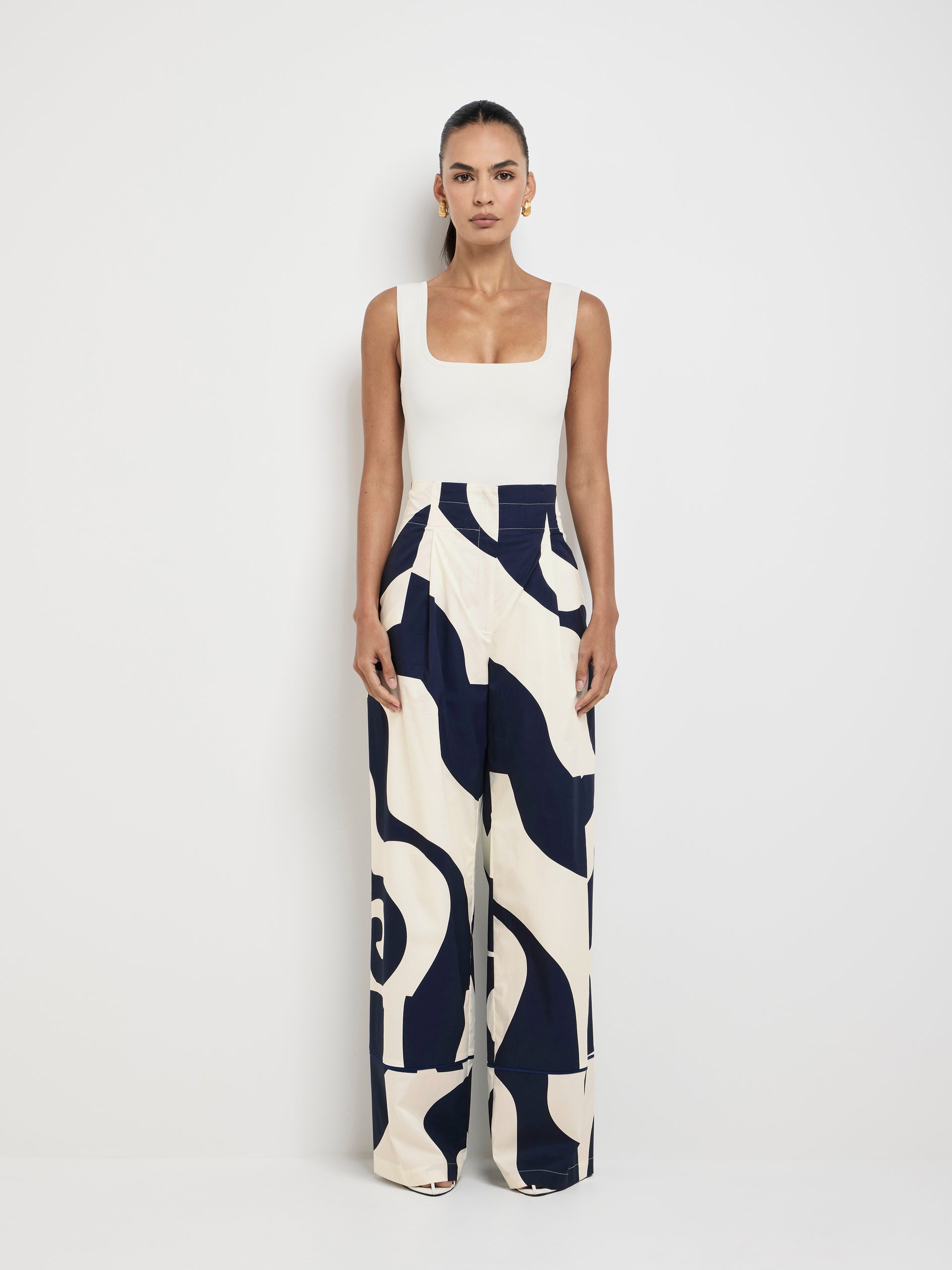 Ripple Pant Print | Wide Leg Pant | SHEIKE