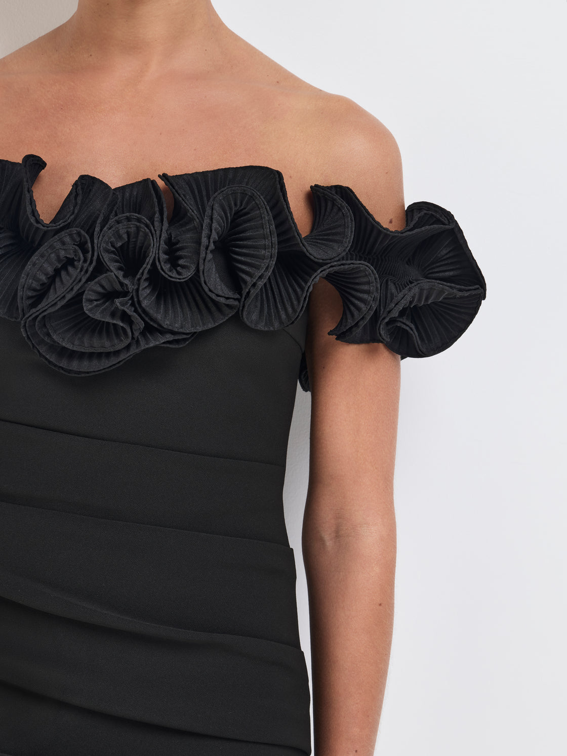 Blissful Mini Dress Black | Off Shoulder Mini | SHEIKE