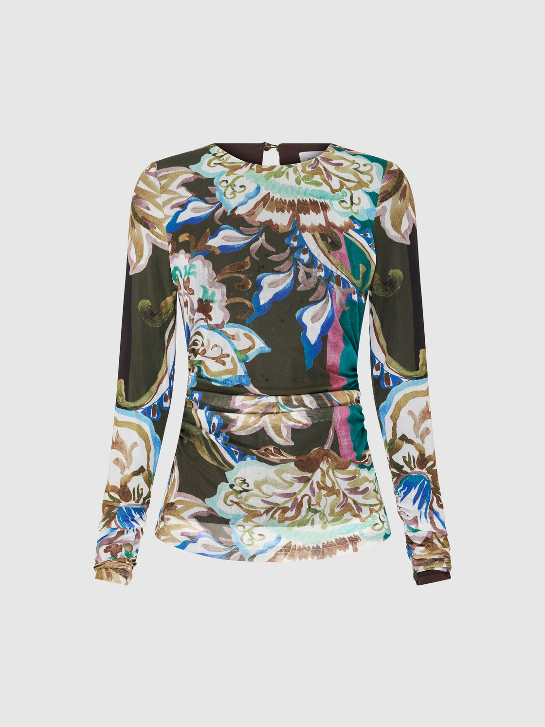 Paloma Top Floral | Mesh Long Sleeve Top | SHEIKE