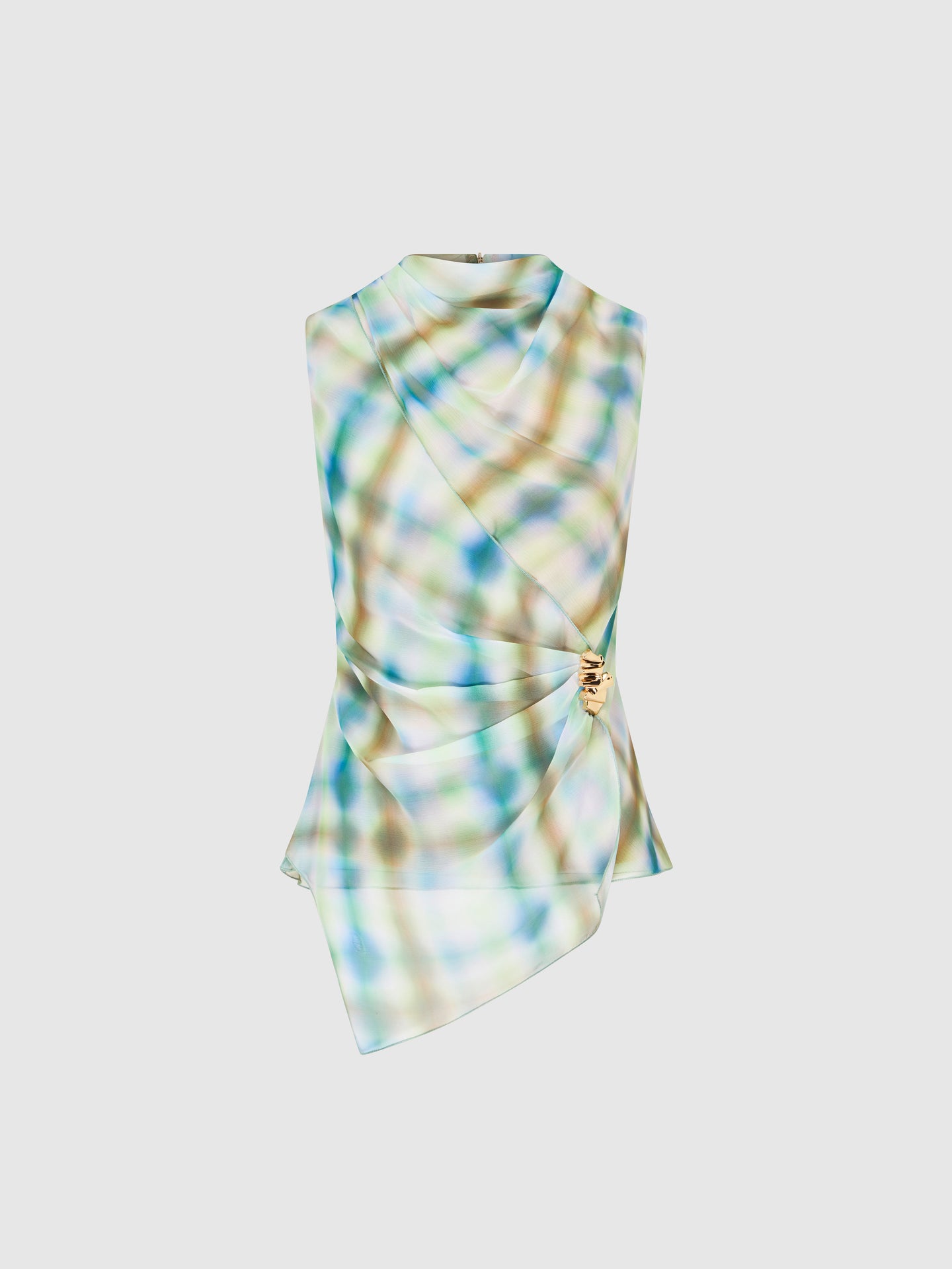 Ada Top Check | High Neck Blouse | SHEIKE