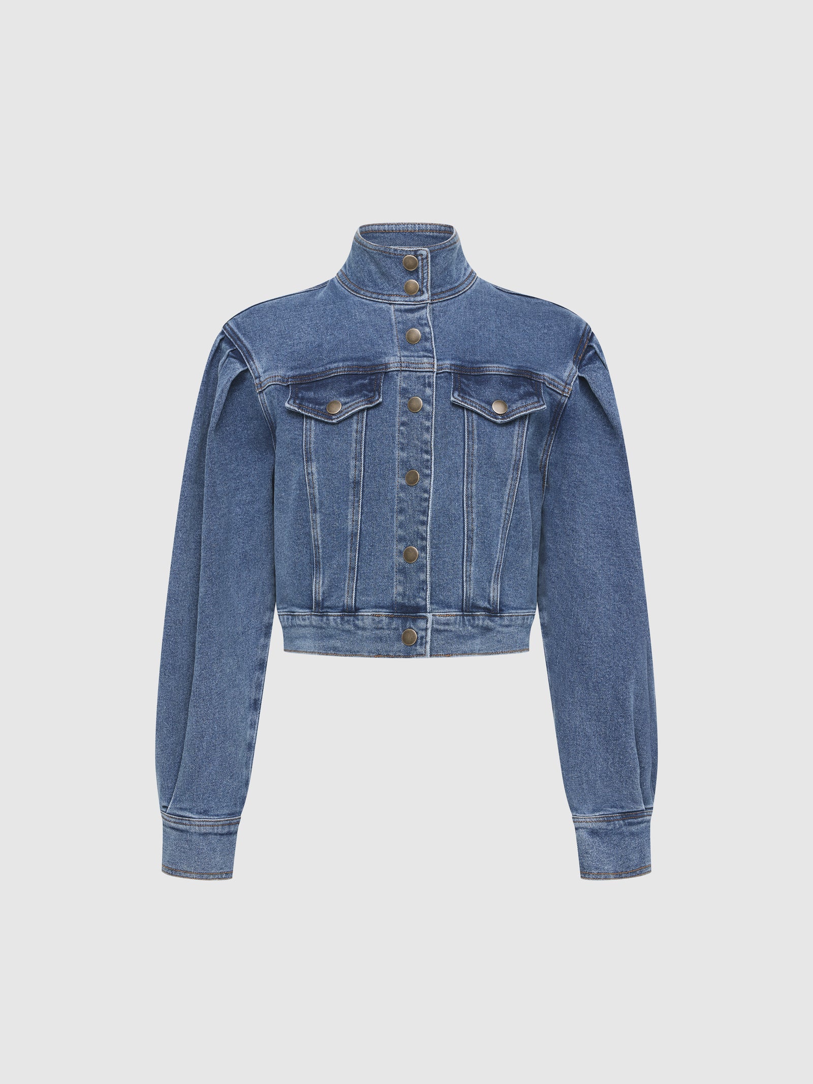 Ria Jacket Denim | Cropped Denim Jacket | SHEIKE