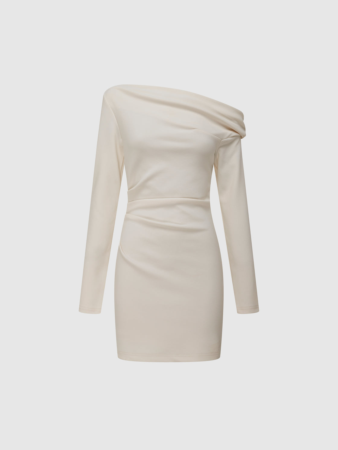 Brydie Mini Dress Cream | Stretch Mini Dress | SHEIKE