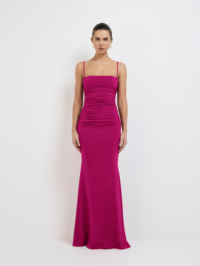 Chloe Gown Raspberry | Backless Formal Dress | SHEIKE