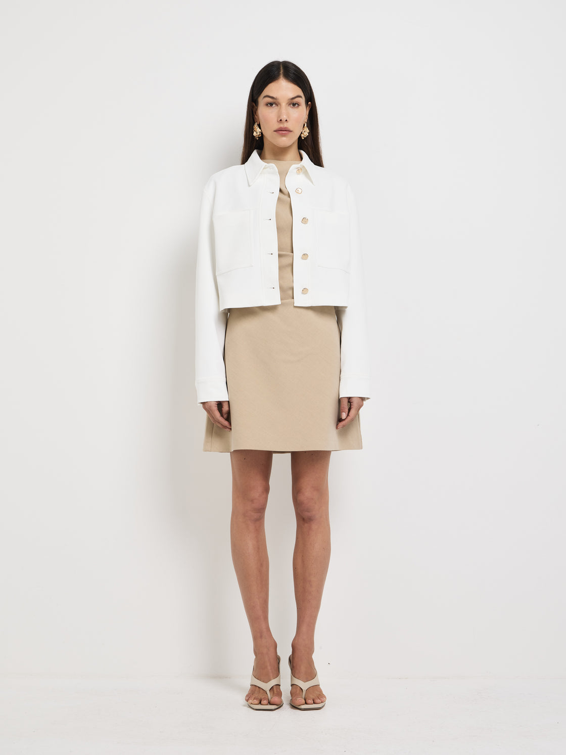 Atomic Jacket Ivory | Cropped Jacket | SHEIKE