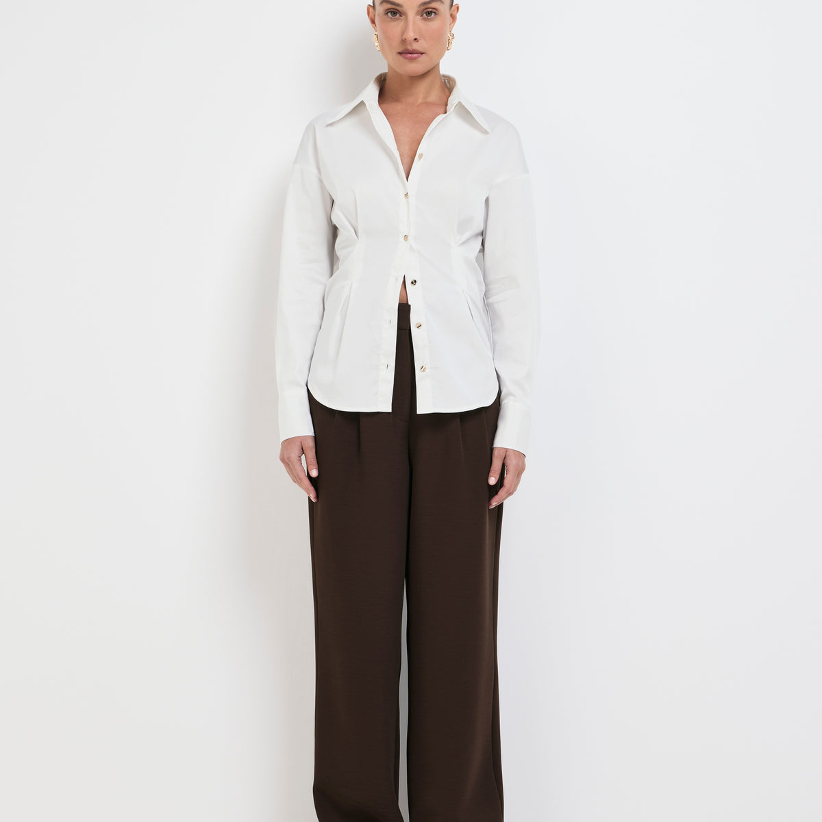 Elvira Shirt White | Tailored Shirt | SHEIKE