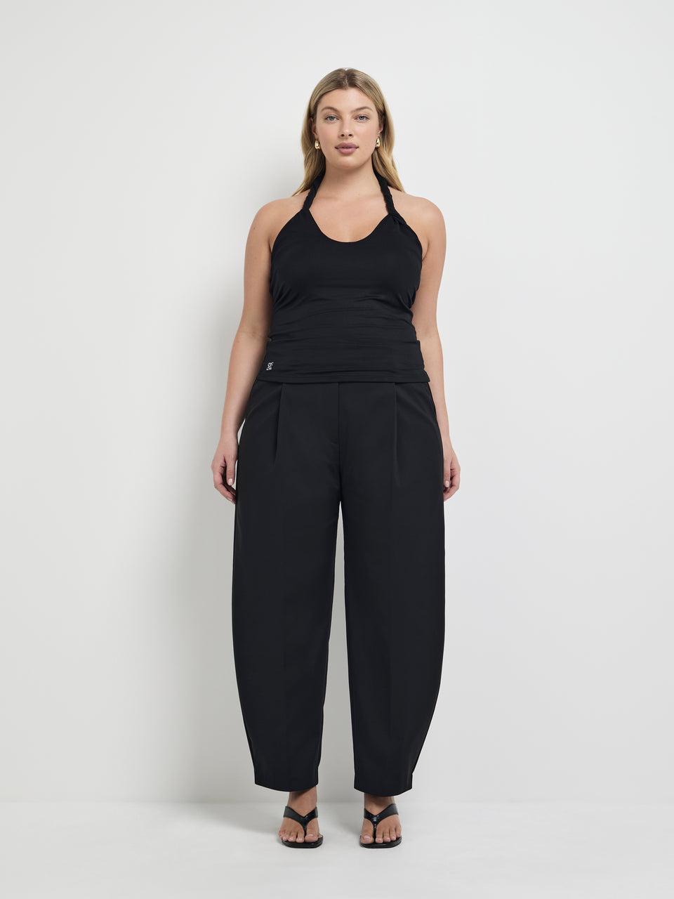 Poppy Pant Black | Tapered Leg Pant | SHEIKE