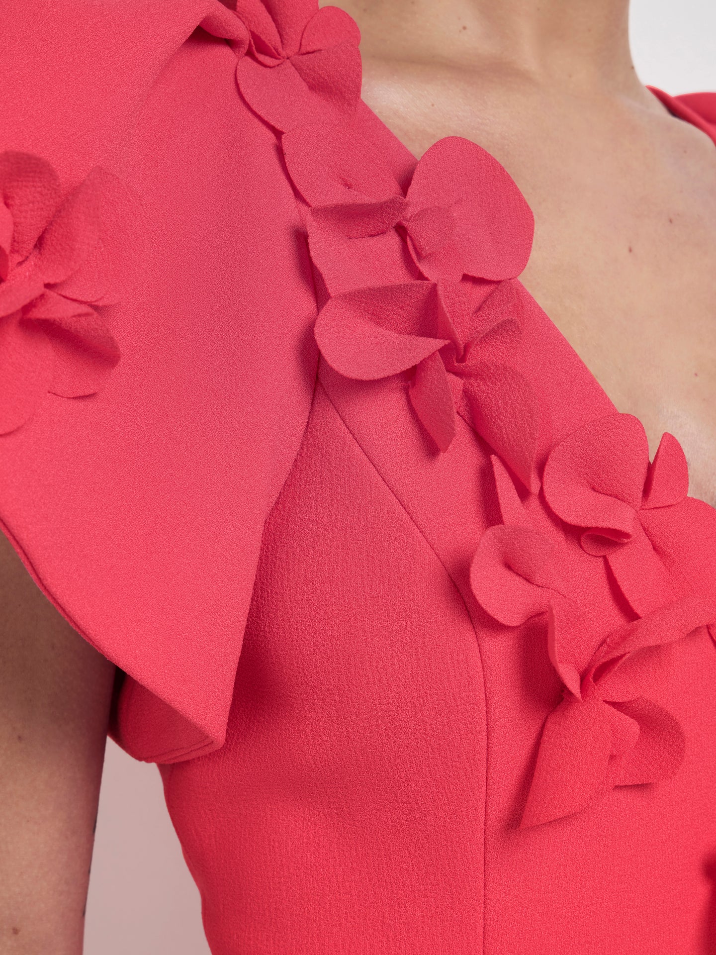 Michelle Mini Dress Raspberry | 3D Floral Mini Dress | SHEIKE
