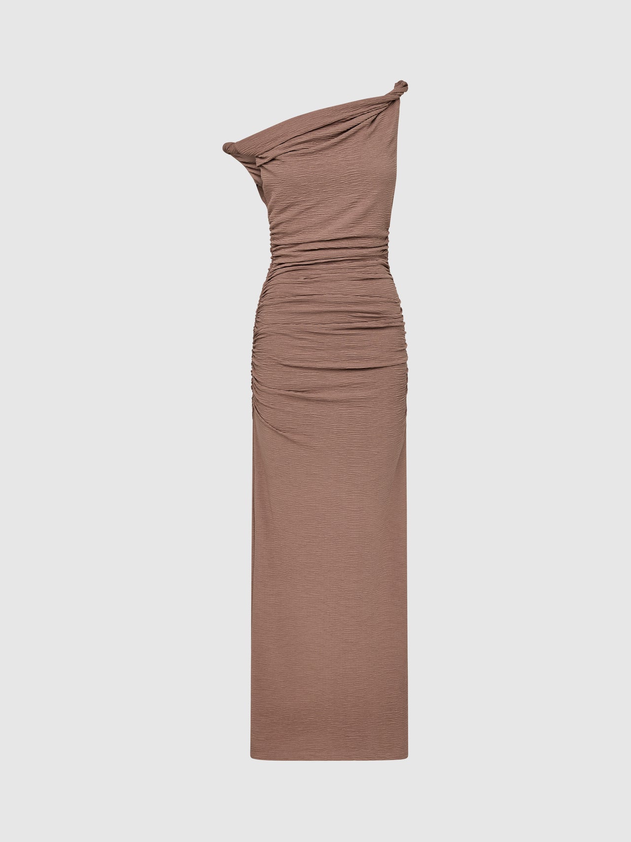 Athena Dress Brown | Stretch Maxi Dress | SHEIKE