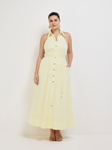 Provence Maxi Dress Limoncello | Halter A-line Dress | SHEIKE