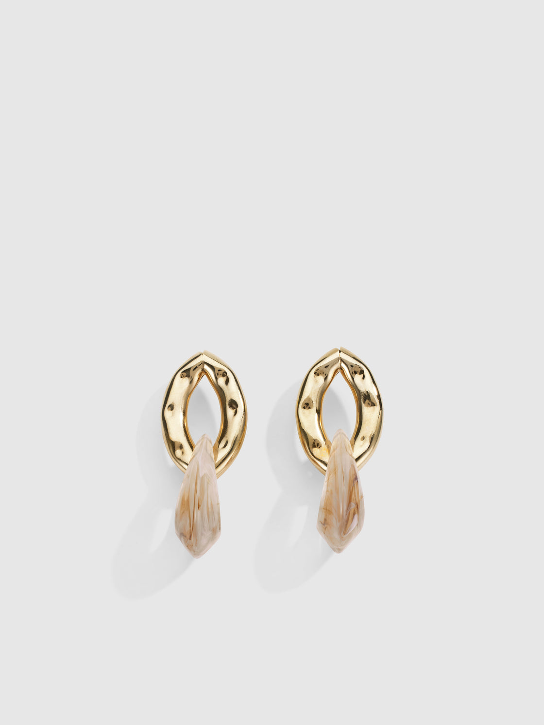 Monaco Earring Gold | Resin Link Drop Earrings | SHEIKE