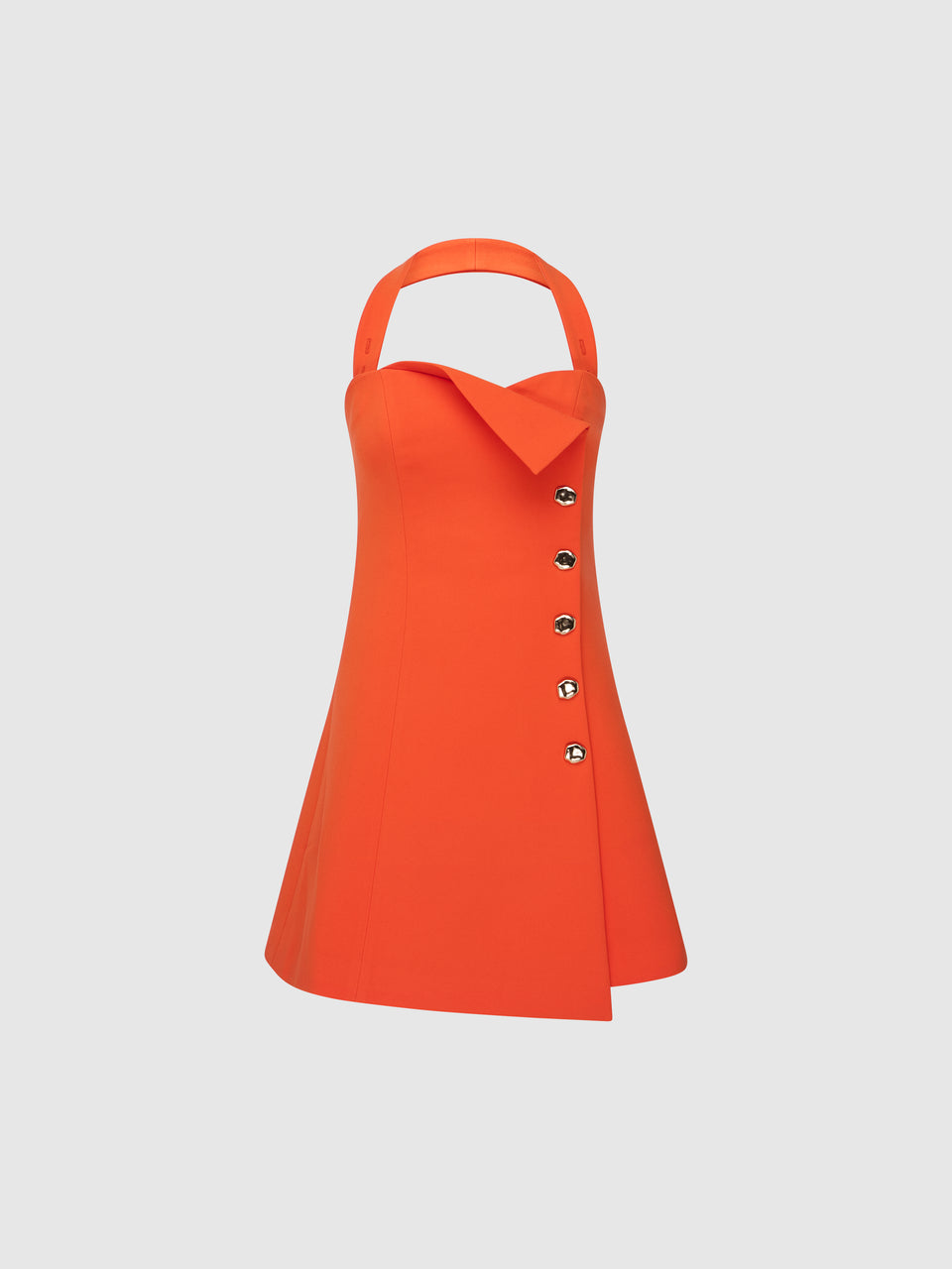 Elle Mini Dress Orange | Strapless Dress | SHEIKE