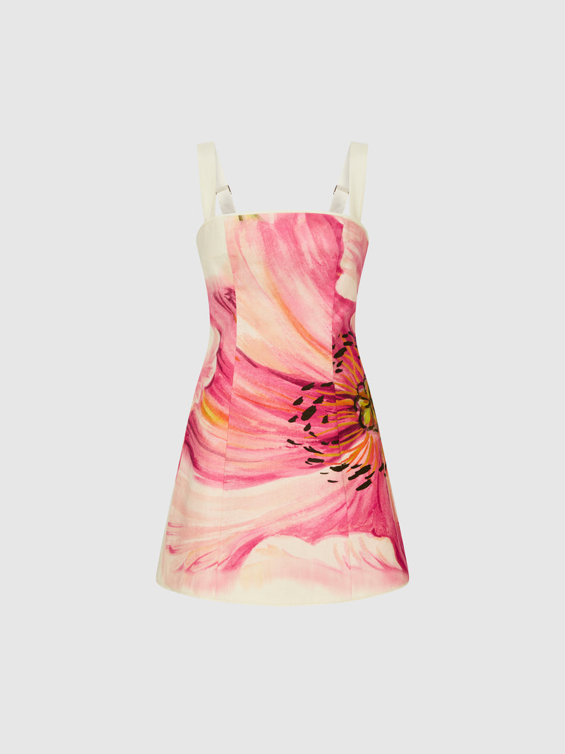 Poppy Mini Dress Floral | Linen Mini | SHEIKE