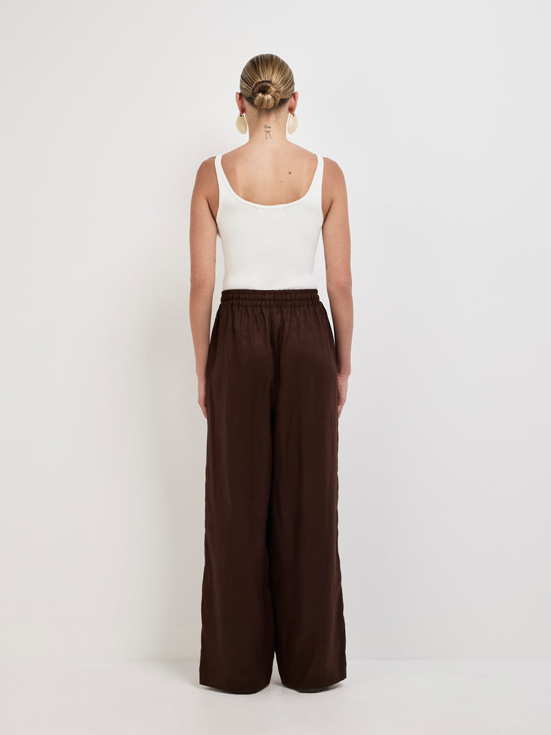 Hamilton Pant Brown | Linen Pant | SHEIKE