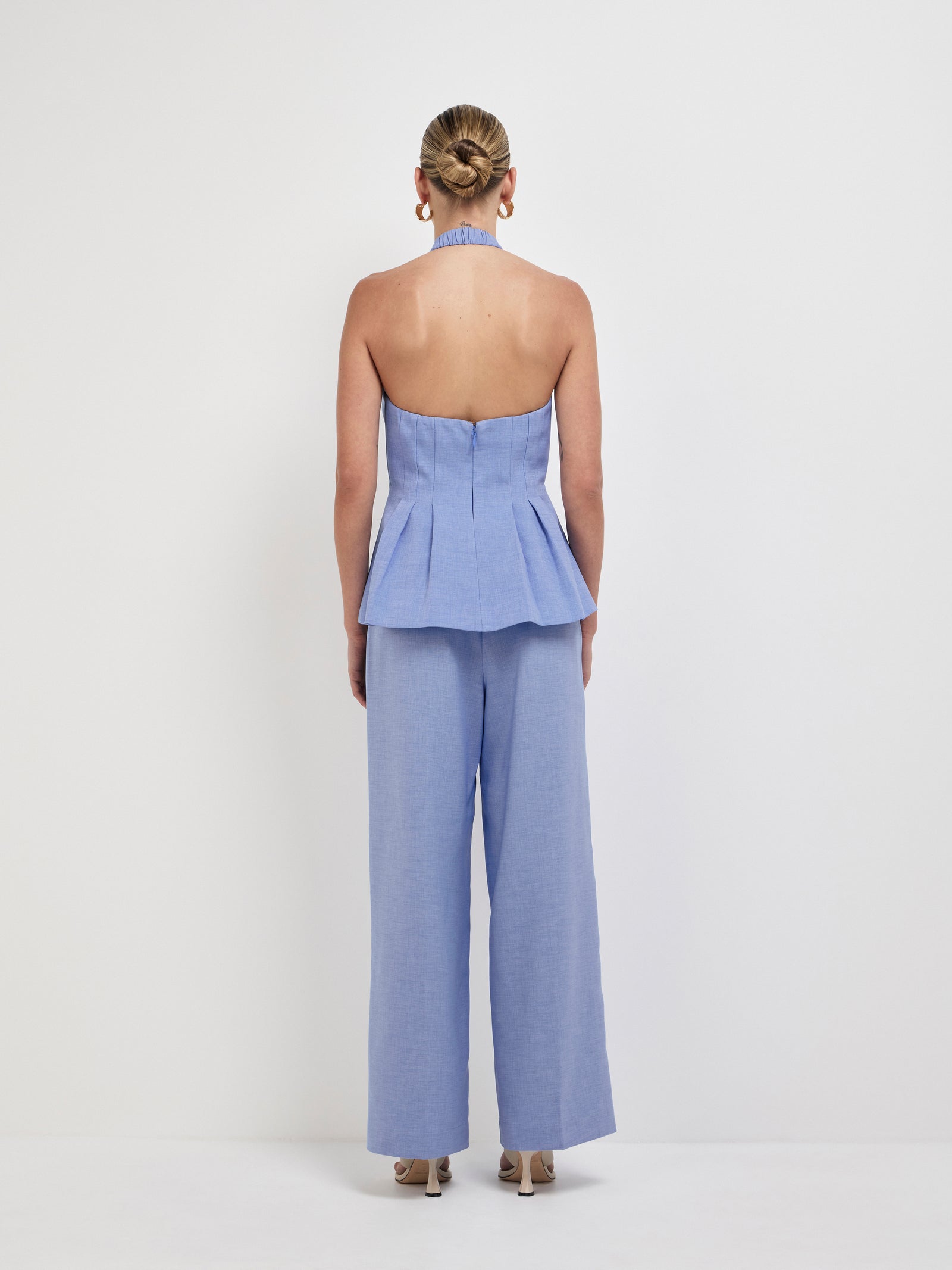 Studio Vest Blue | Halter Top | SHEIKE