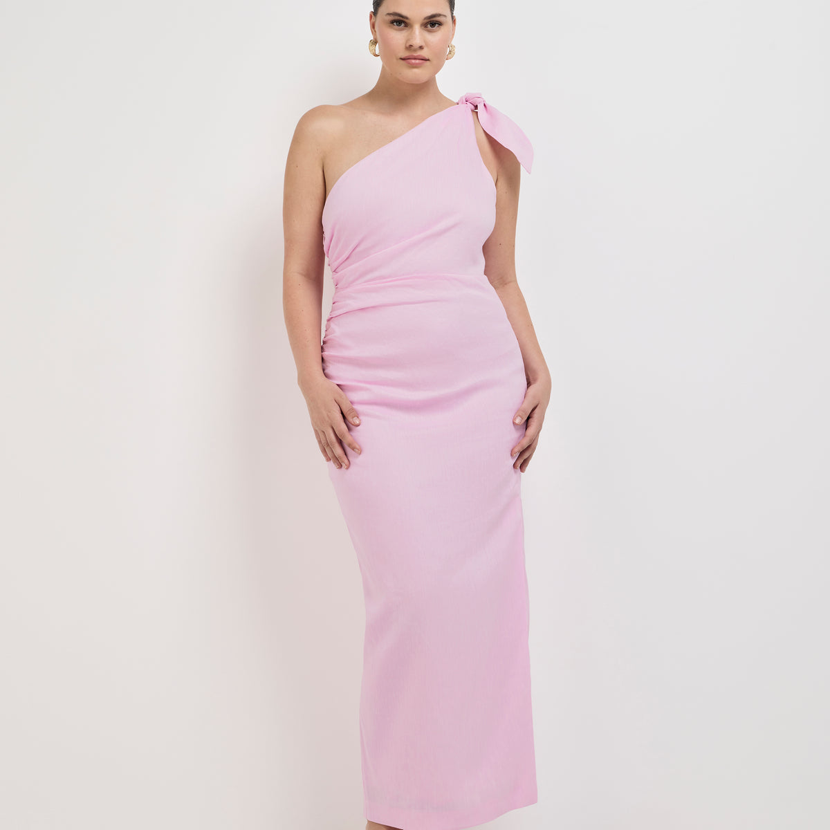 Kennedy Dress Pink | One Shoulder Dress | SHEIKE