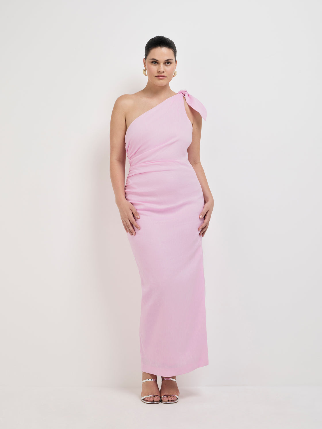 Kennedy Dress Pink | One Shoulder Dress | SHEIKE