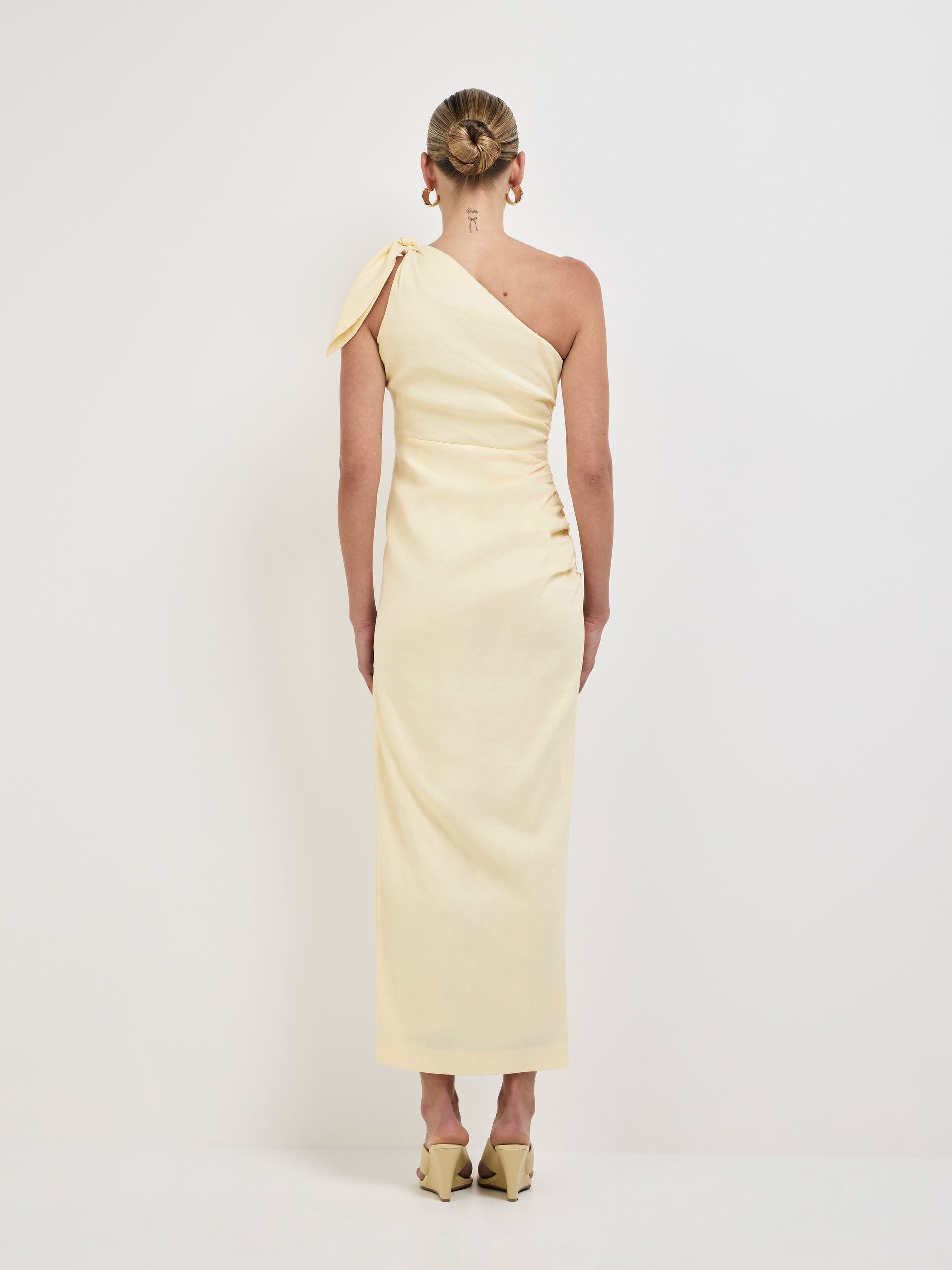 Kennedy Dress Limoncello | One Shoulder Dress | SHEIKE