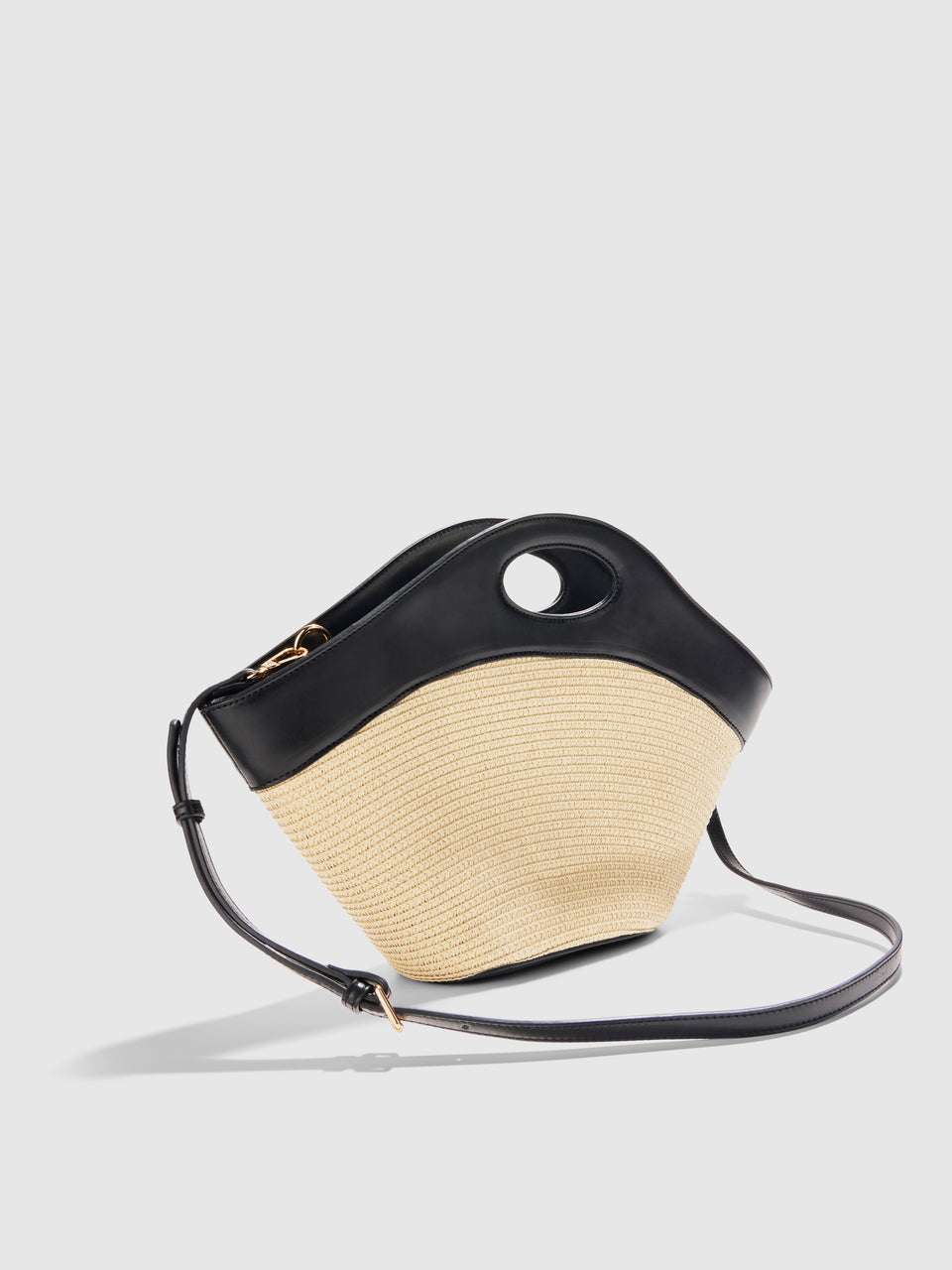 Hamilton Bag Ecru Black | Raffia Bag | SHEIKE