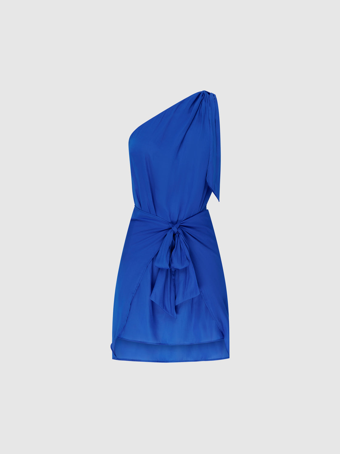 Talia Mini Dress Cobalt | Tie Front Mini Dress | SHEIKE