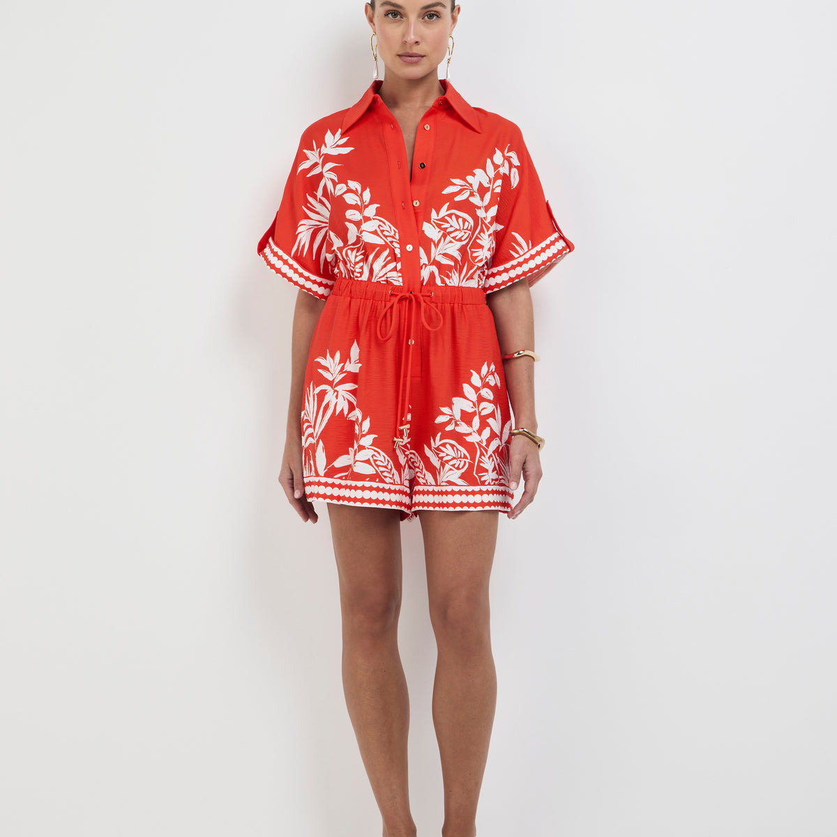 Ravello Palm Playsuit Print | Printed Playsuit | SHEIKE