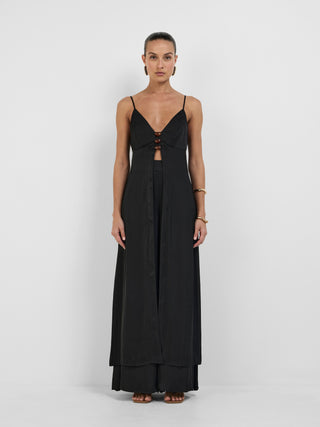 Issy Longline Top Black | Women Co-Ord Tops | SHEIKE