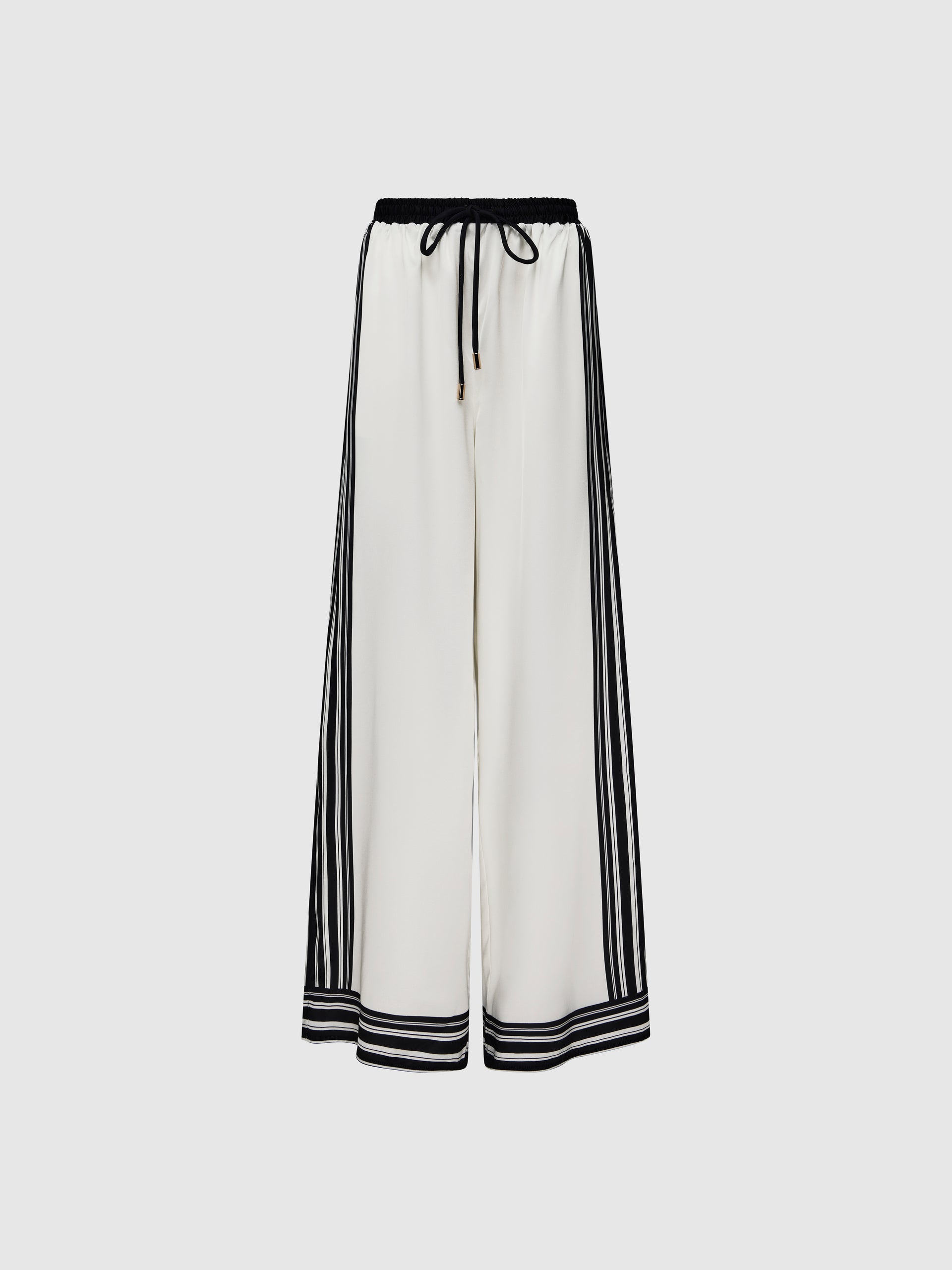 Lisa Pant Stripe | Satin Wide Leg Pant | SHEIKE
