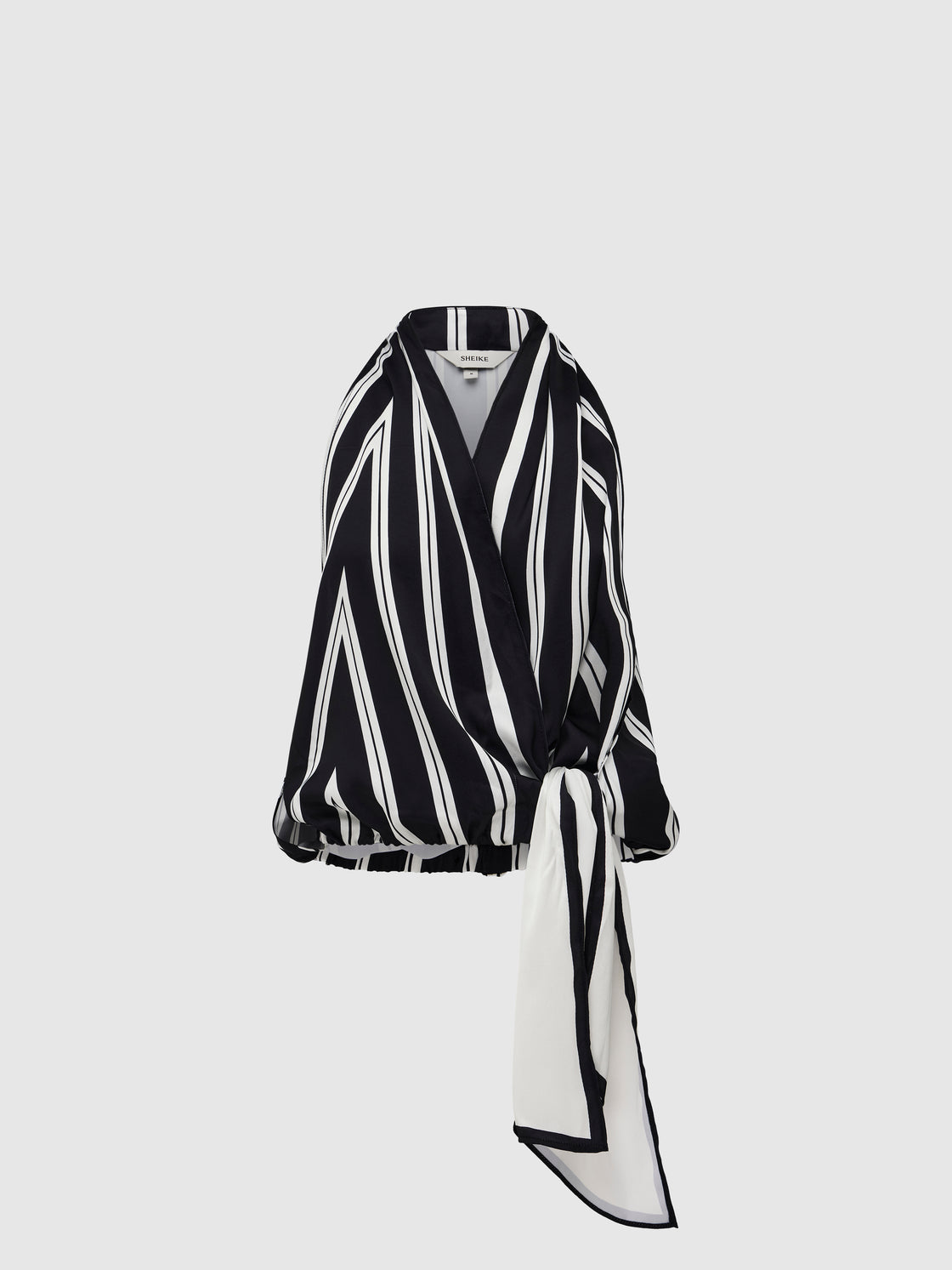 Lisa Top Stripe | Satin Halter Top | SHEIKE