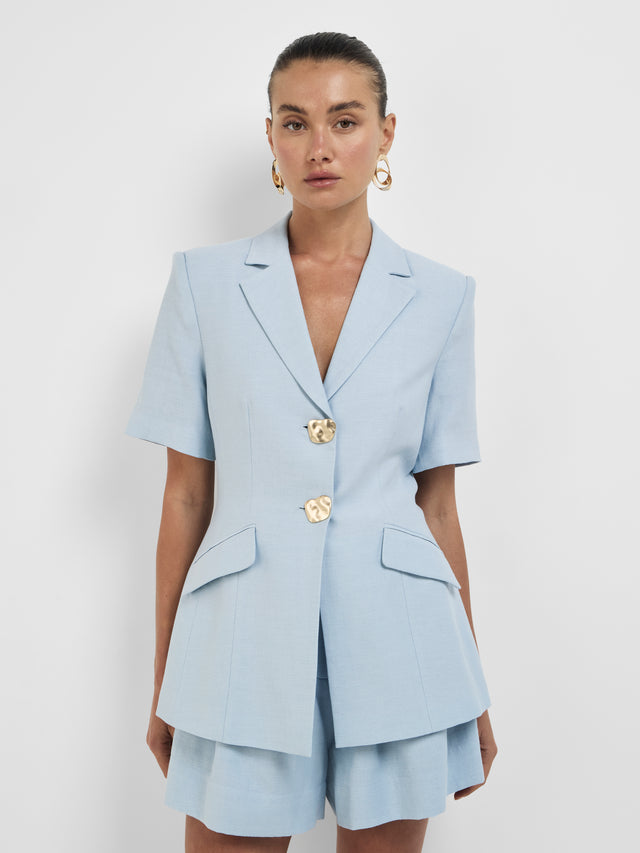 Effie Blazer Blue | Tailored Summer Blazer | SHEIKE