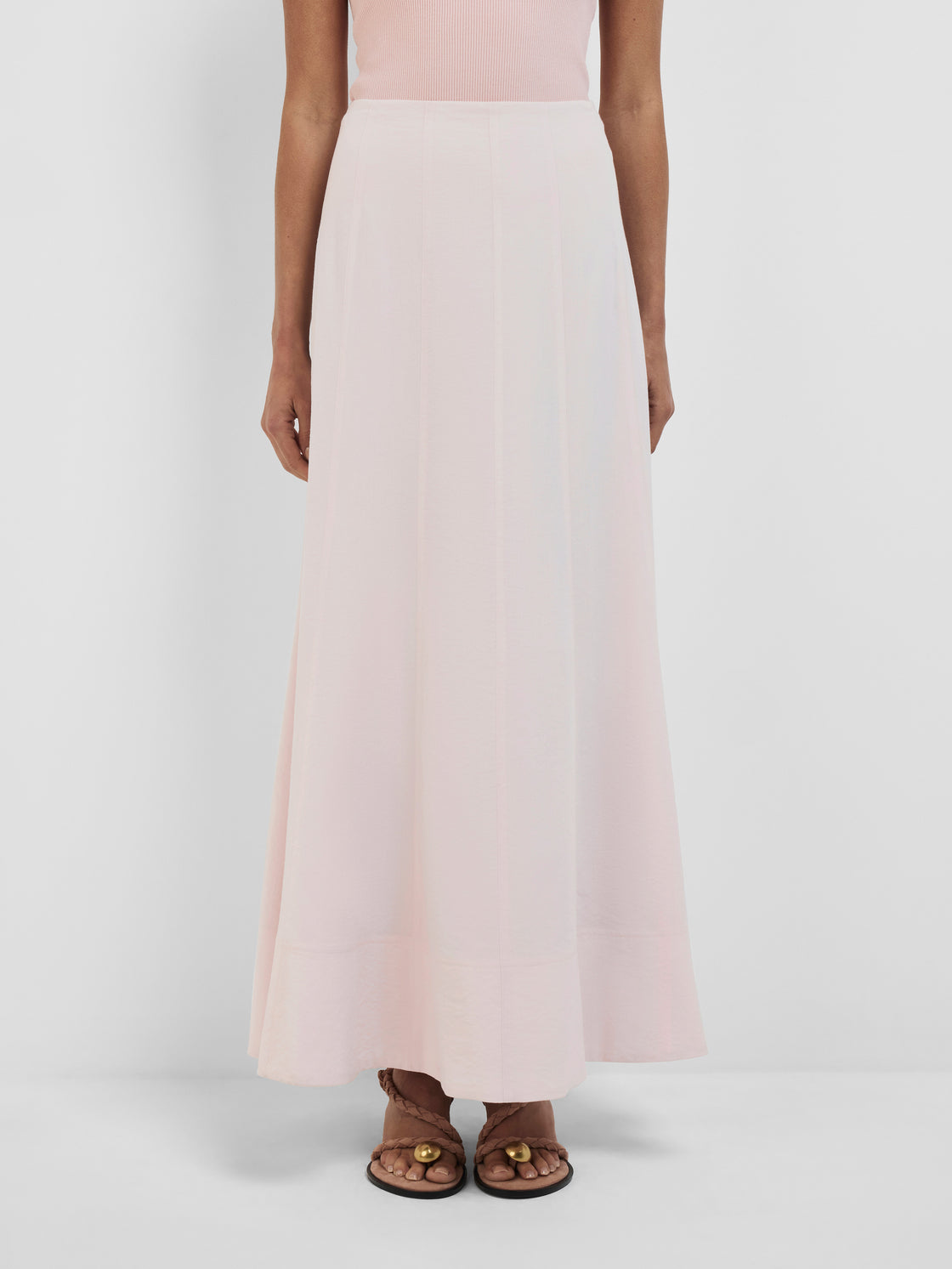 Joy Midi Skirt Pink | A-line Midi Skirt | SHEIKE