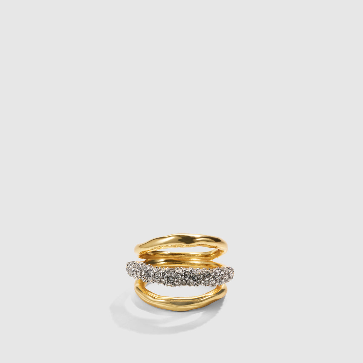 Relic Ring Gold | Diamante Gold Trilogy Ring | SHEIKE