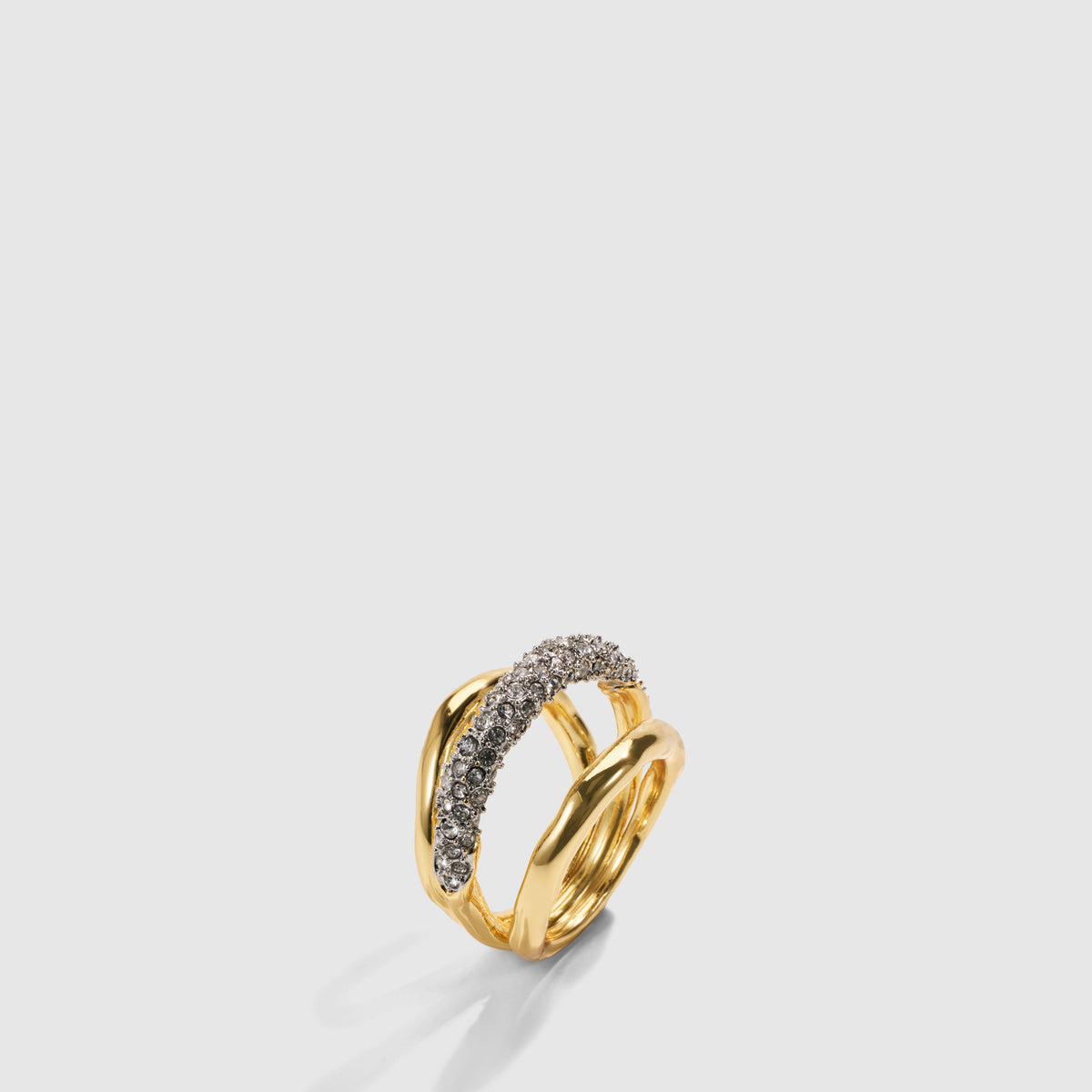 Relic Ring Gold | Diamante Gold Trilogy Ring | SHEIKE